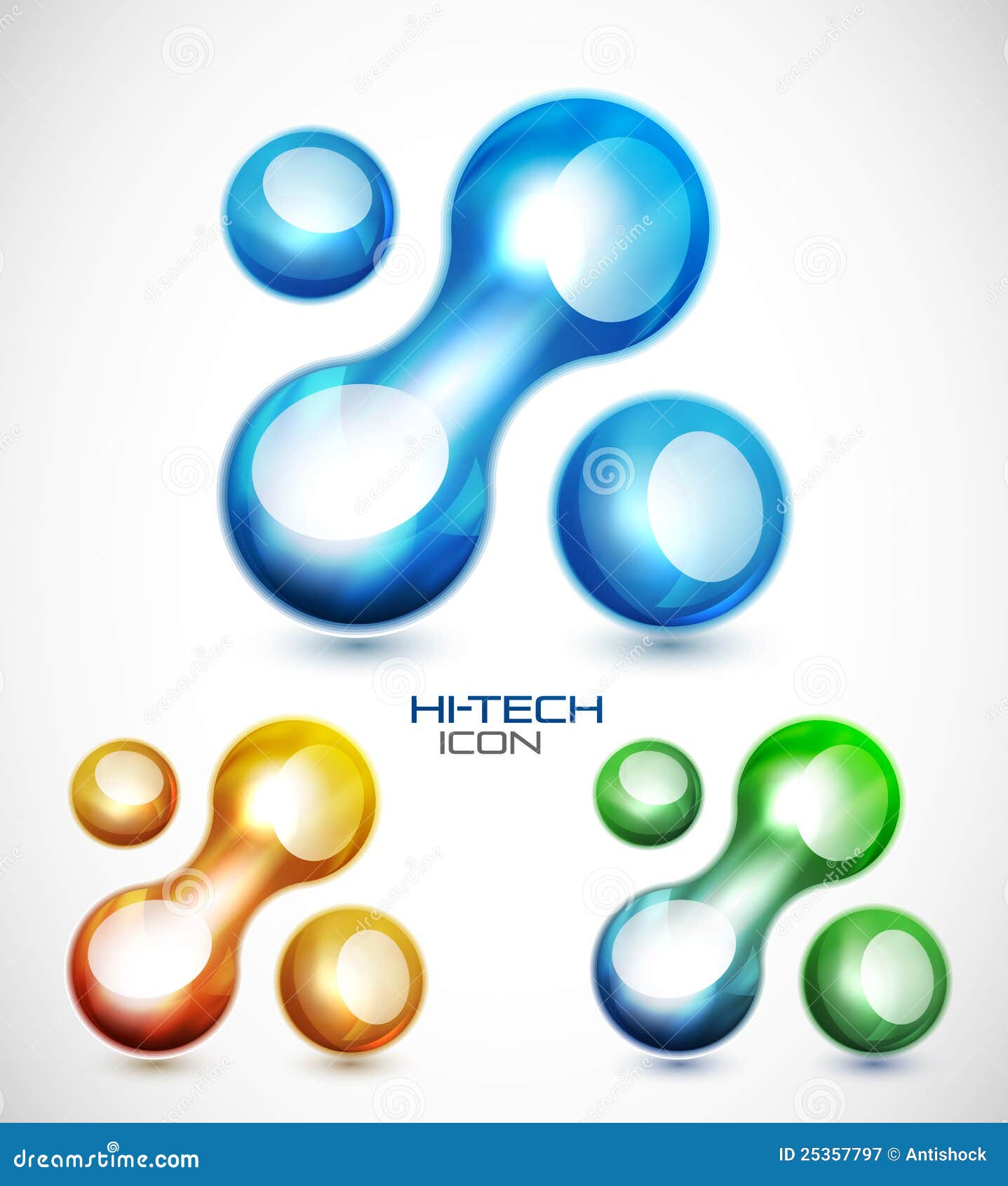 Liquid abstract icon set stock illustration. Illustration of plastic ...