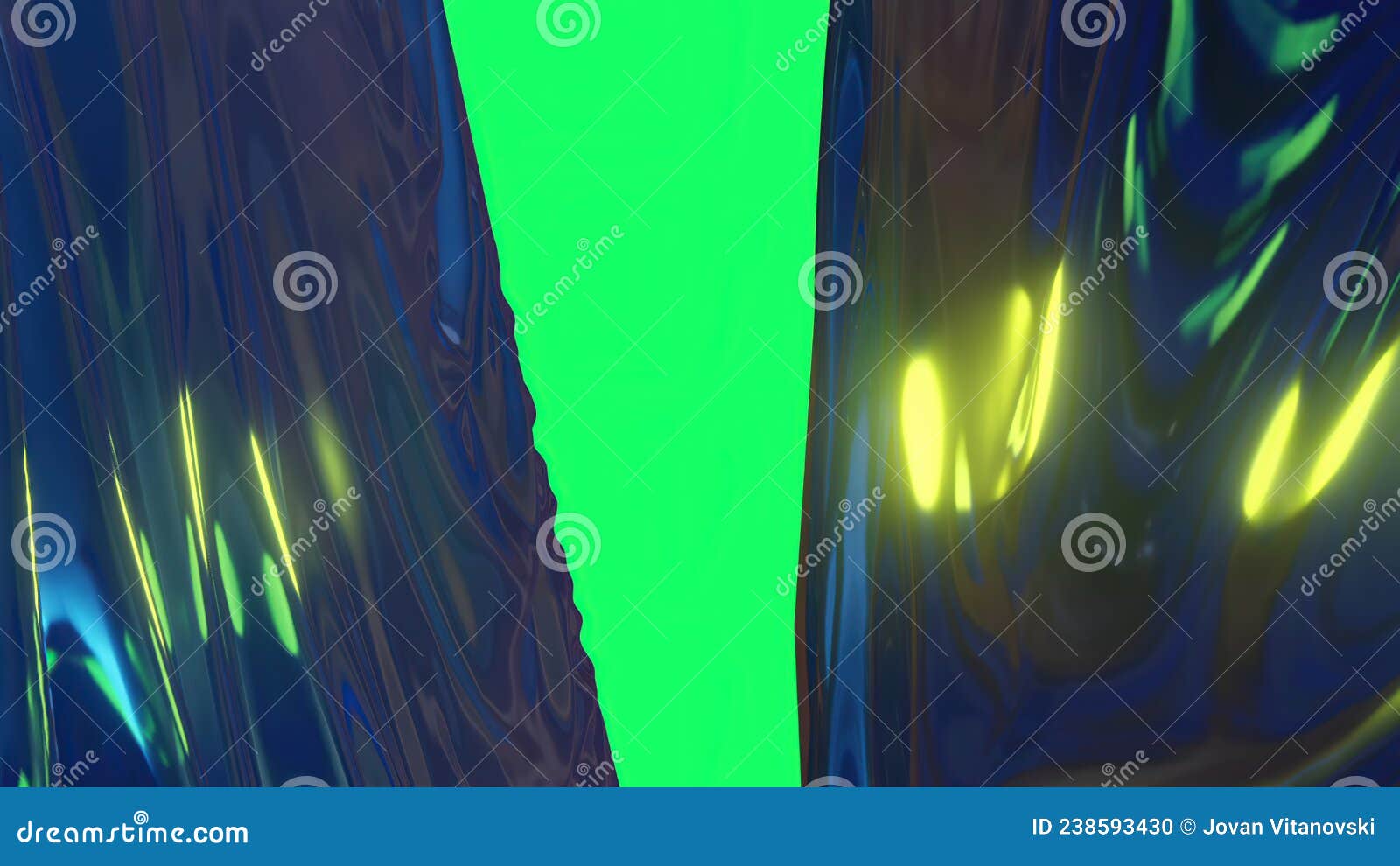 Liquid Abstract Organic Form on Green Screen Stock Illustration ...