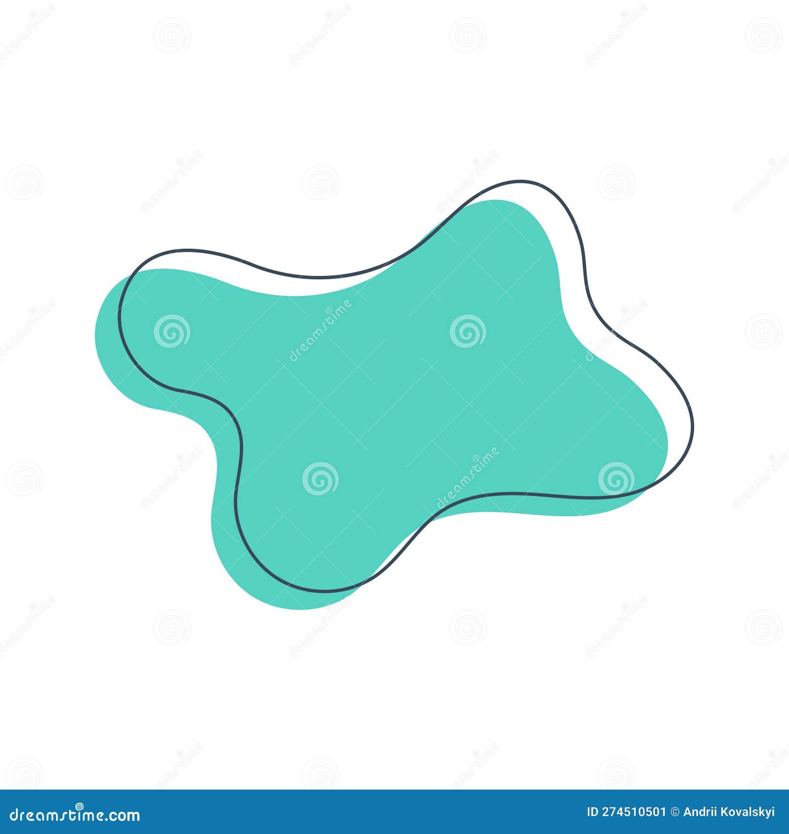 Liquid Abstract Shape. Isolated Flat Vector Background Illustration ...