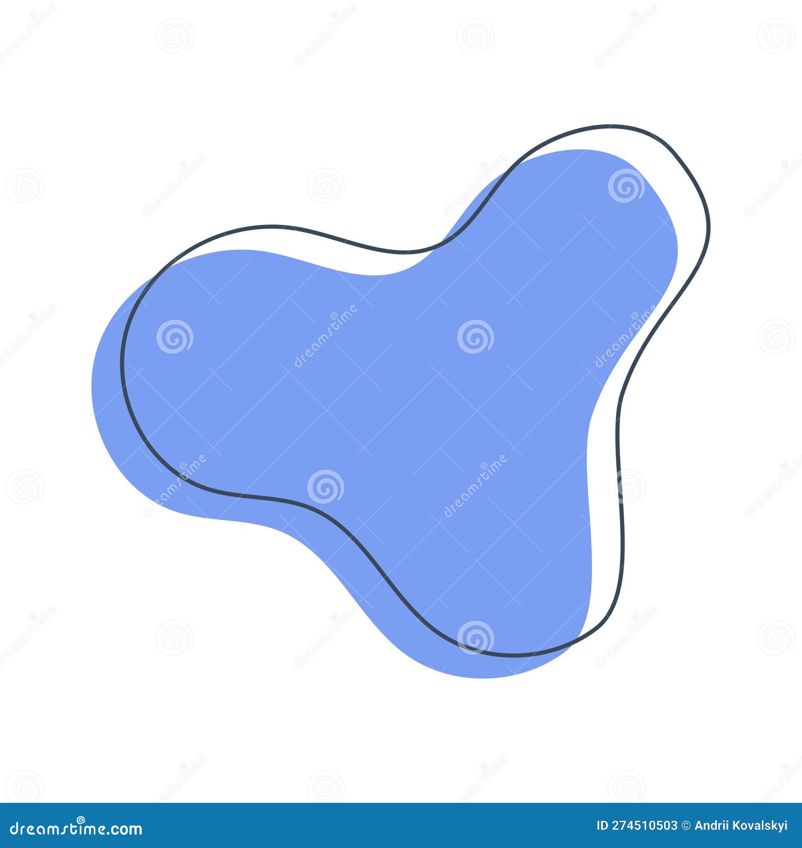 Liquid Abstract Shape. Isolated Flat Vector Background Illustration ...