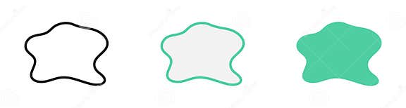 Liquid Abstract Shape Set. Blob in Minimal Geometric Form Collection ...
