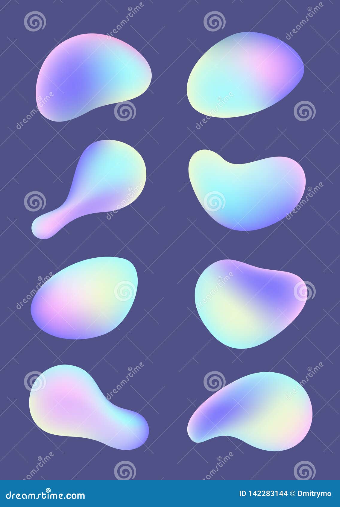 Liquid Abstract Shapes. Vector Illustration. Set of Objects for Web and ...
