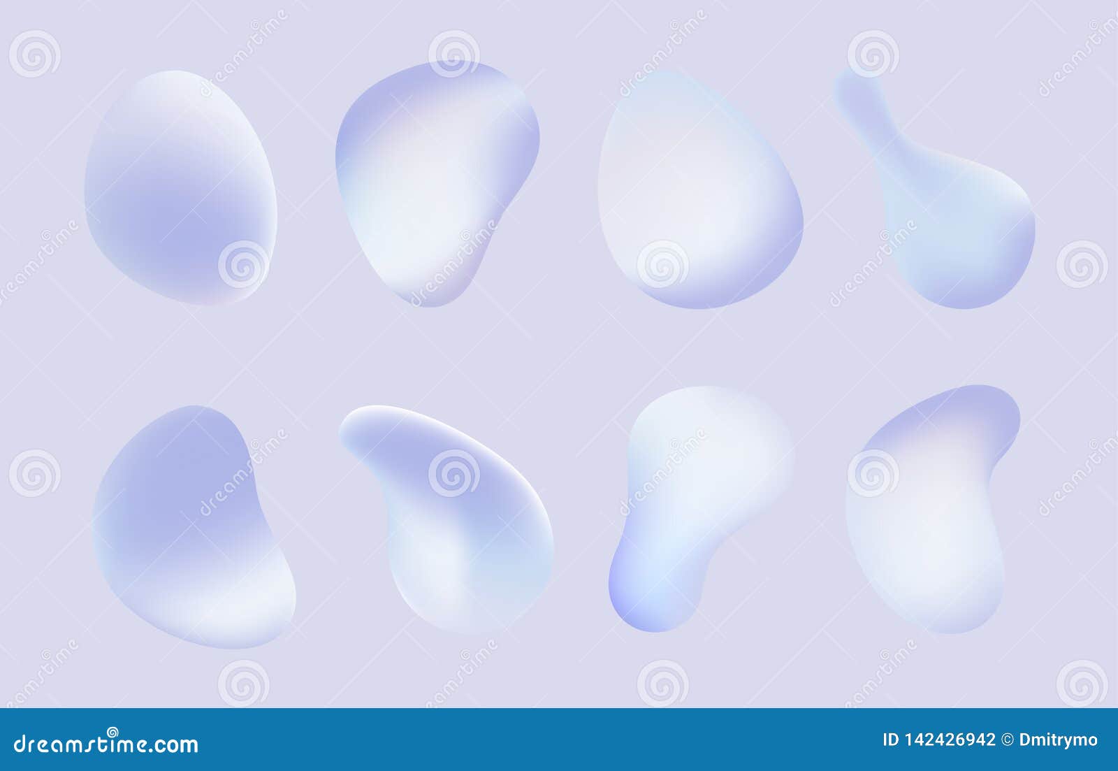 Liquid Abstract Shapes. Vector Illustration. Set of Objects for Web and ...