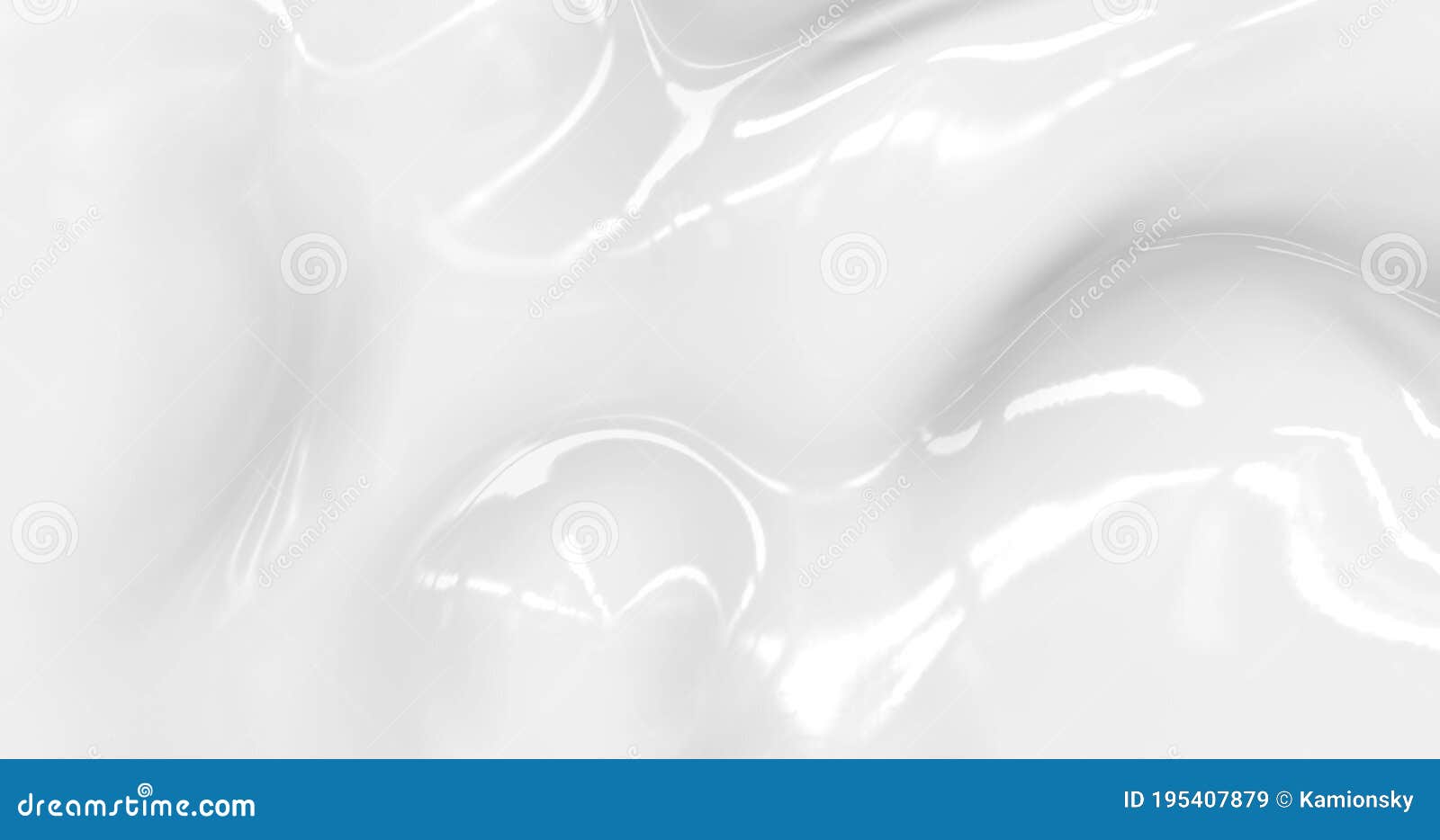 Liquid Abstract White Background. Smooth Glossy Texture 3D Rendering ...