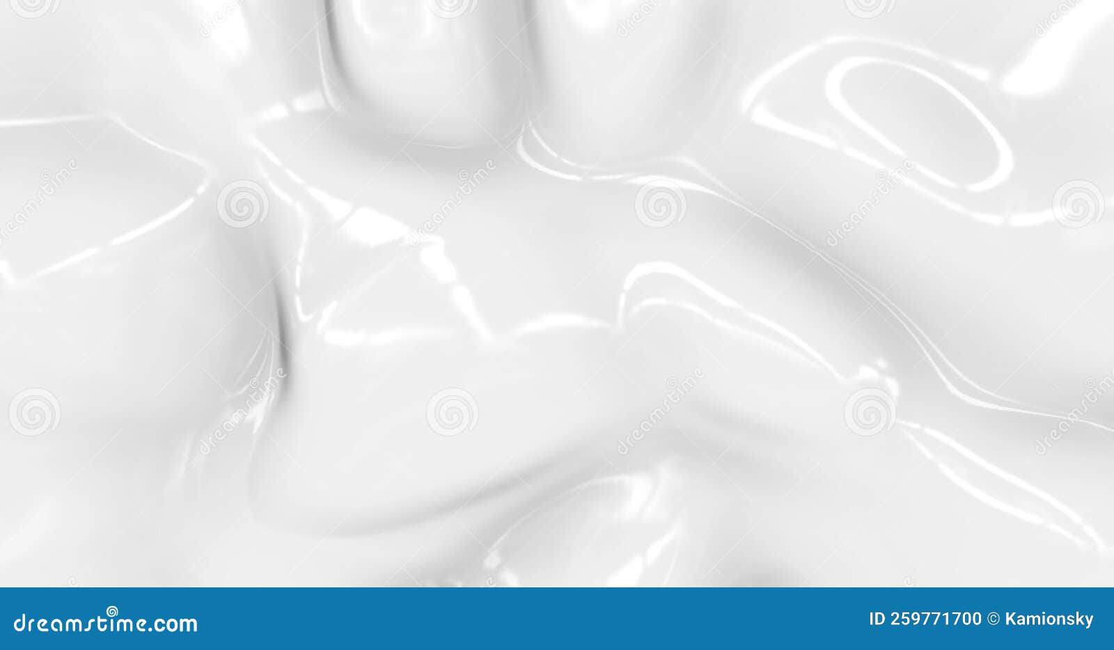 Liquid Abstract White Background. Smooth Glossy Texture 3D Rendering 3D ...