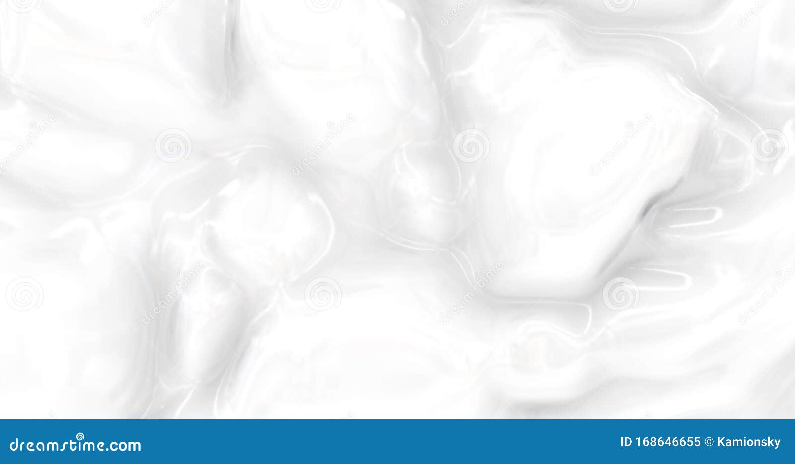 Liquid Abstract White Background. Smooth Glossy Texture 3D Rendering ...