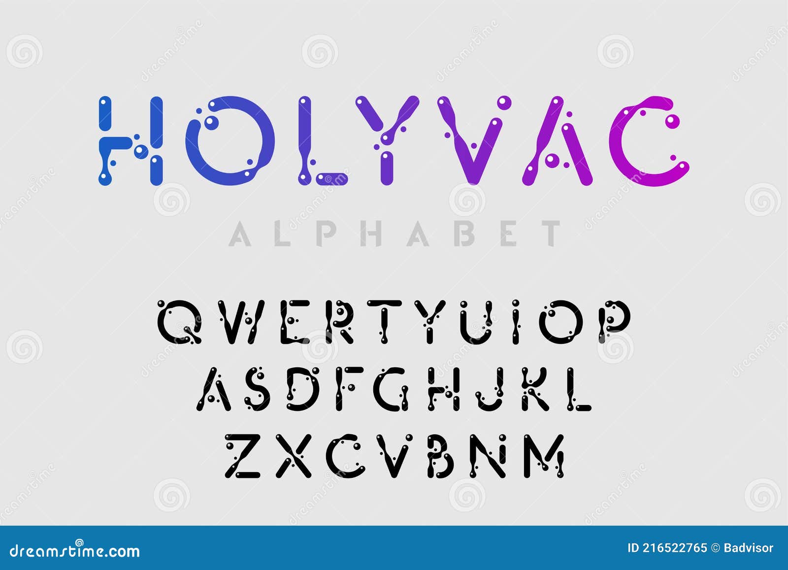Liquid Alphabet, Bubble Style Letter Collection, Vector Illustration ...