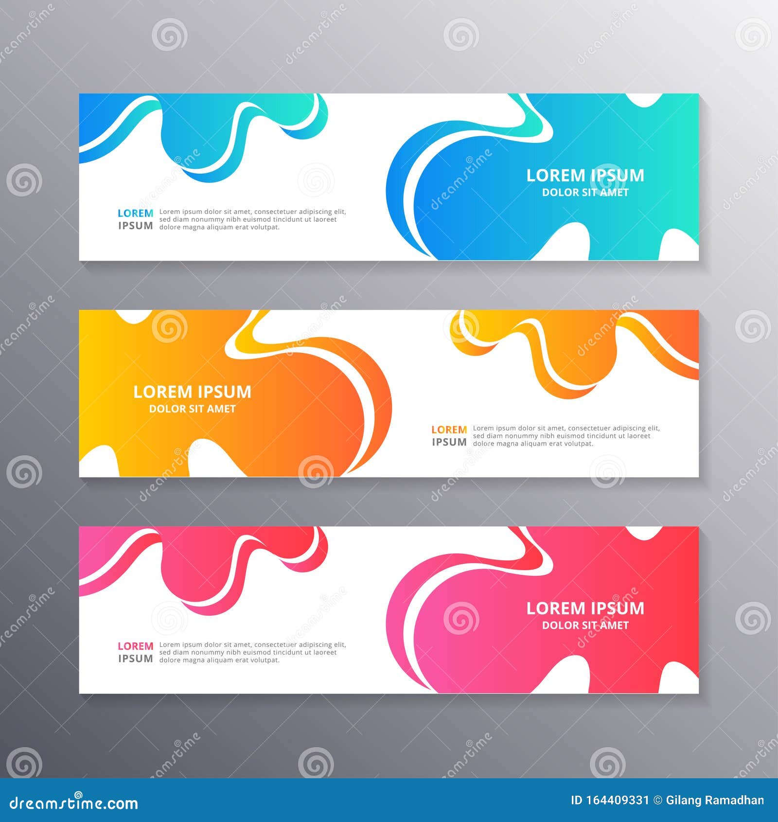 Liquid Banner Template, Modern Design Background, Dynamic Fluid ...