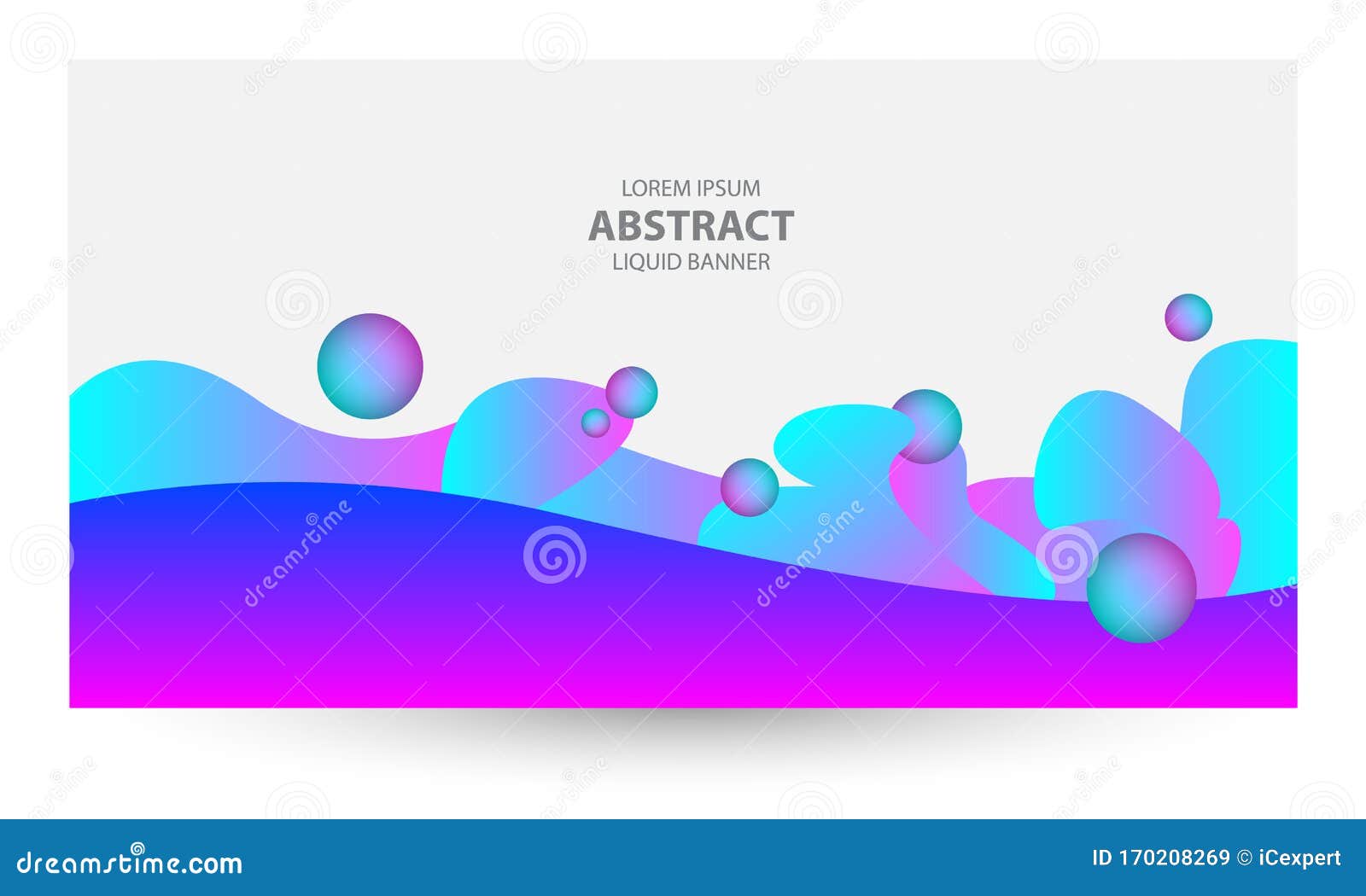 Liquid Banner Template with Space Stock Vector - Illustration of liquid ...