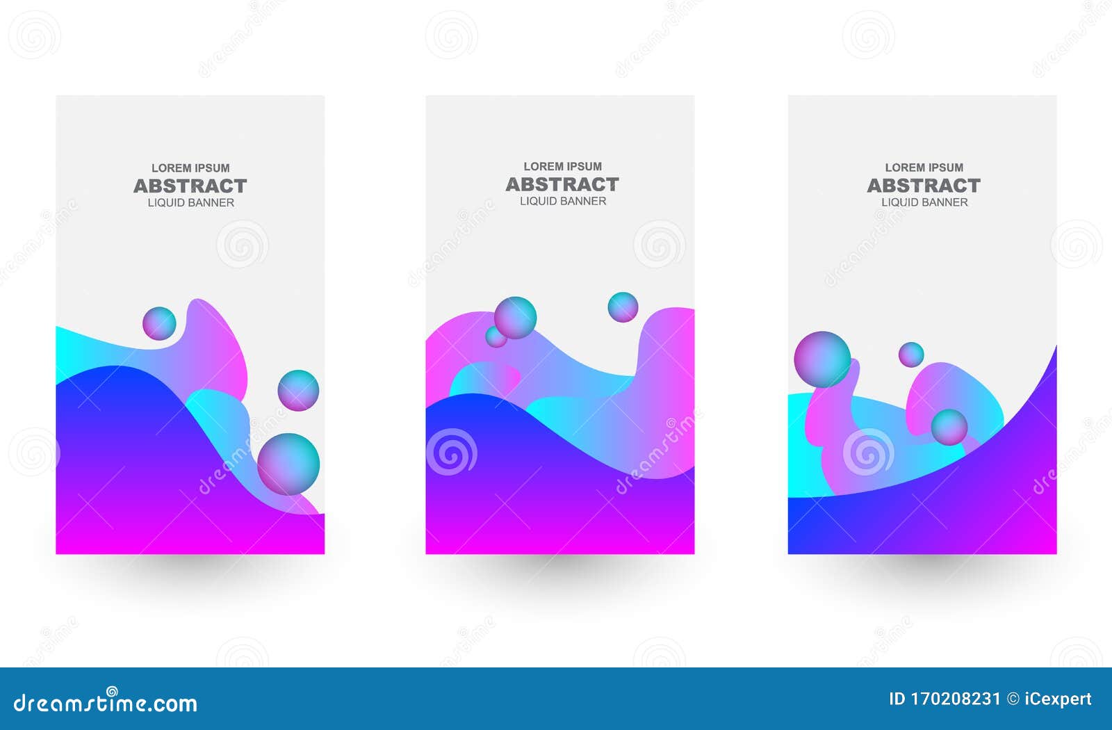 Liquid Banner Template with Space Stock Vector - Illustration of icon ...