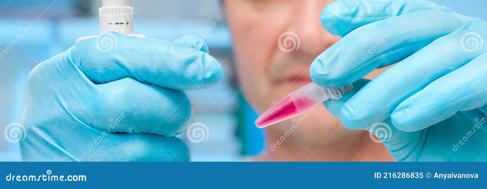 Scientist Holds a Test Tube with a Sample Stock Image - Image of ...