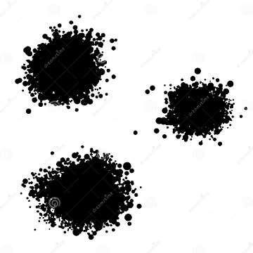 Liquid Black Drip Splatter Silhouette on White Stock Vector ...