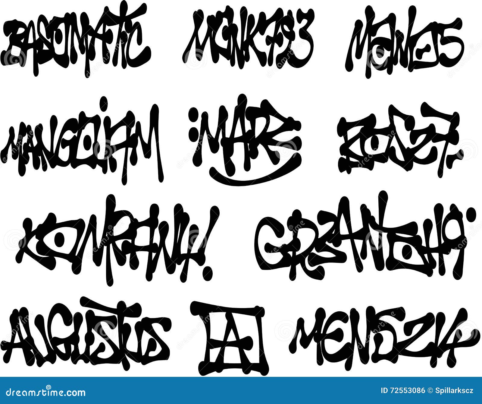 Graffiti Tags Marker Font. Street Art Lettering Designer, Urban ...