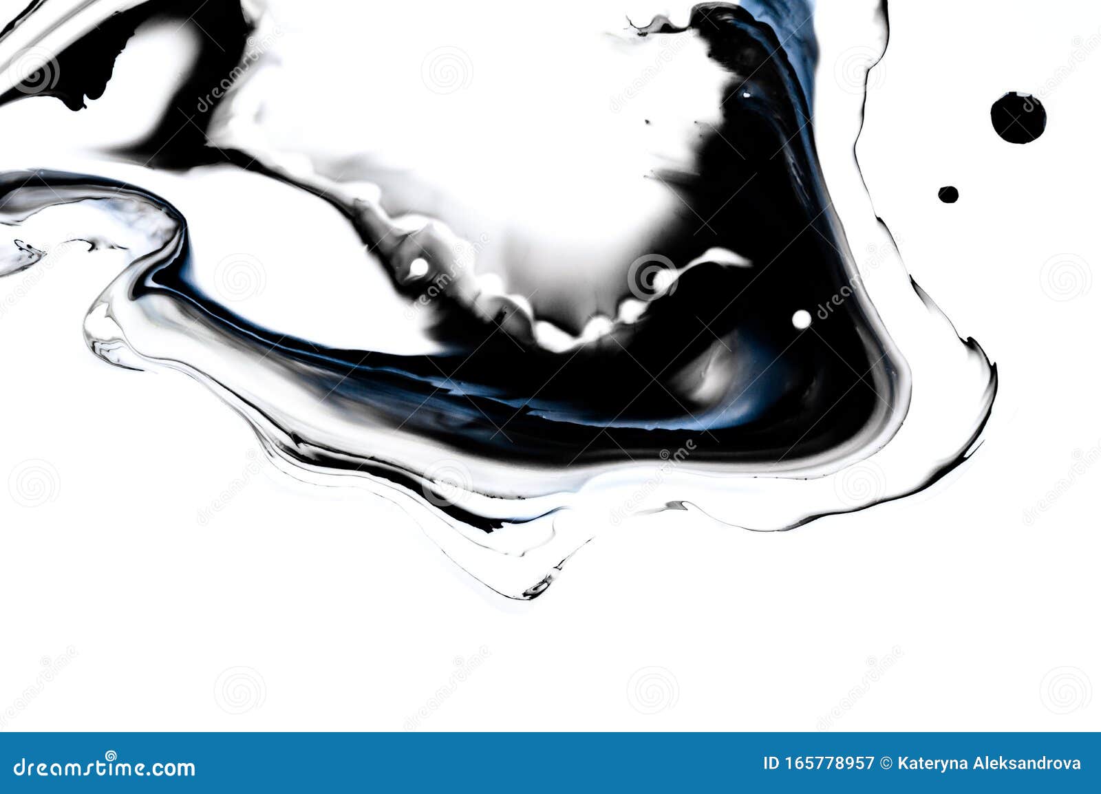 Liquid Black Ink in Water. Marble Art Effect. Creative Abstract ...