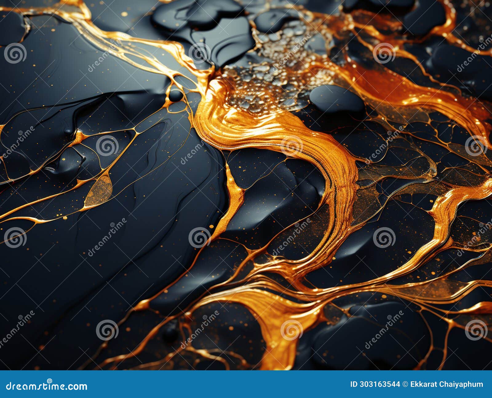 Liquid Black Marble Mixed with Gold Surface, Luxurious Pattern Stock ...