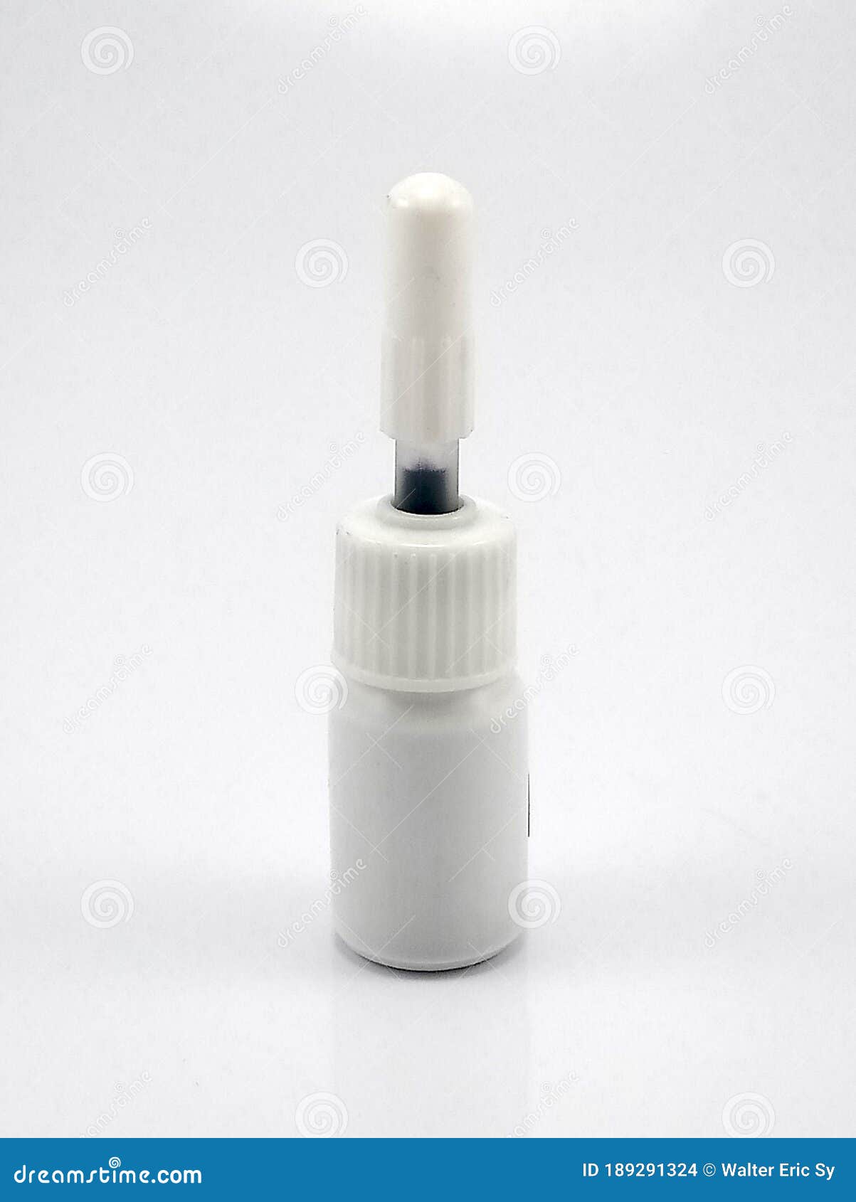 Liquid Black Refill Ink Placed in Small White Plastic Bottle Stock ...