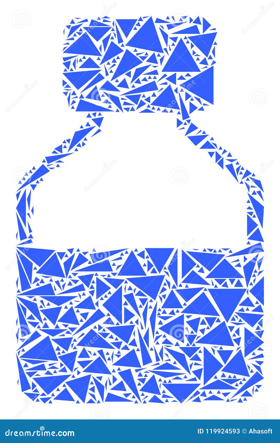 Liquid Bottle Mosaic of Triangles Stock Vector - Illustration of object ...
