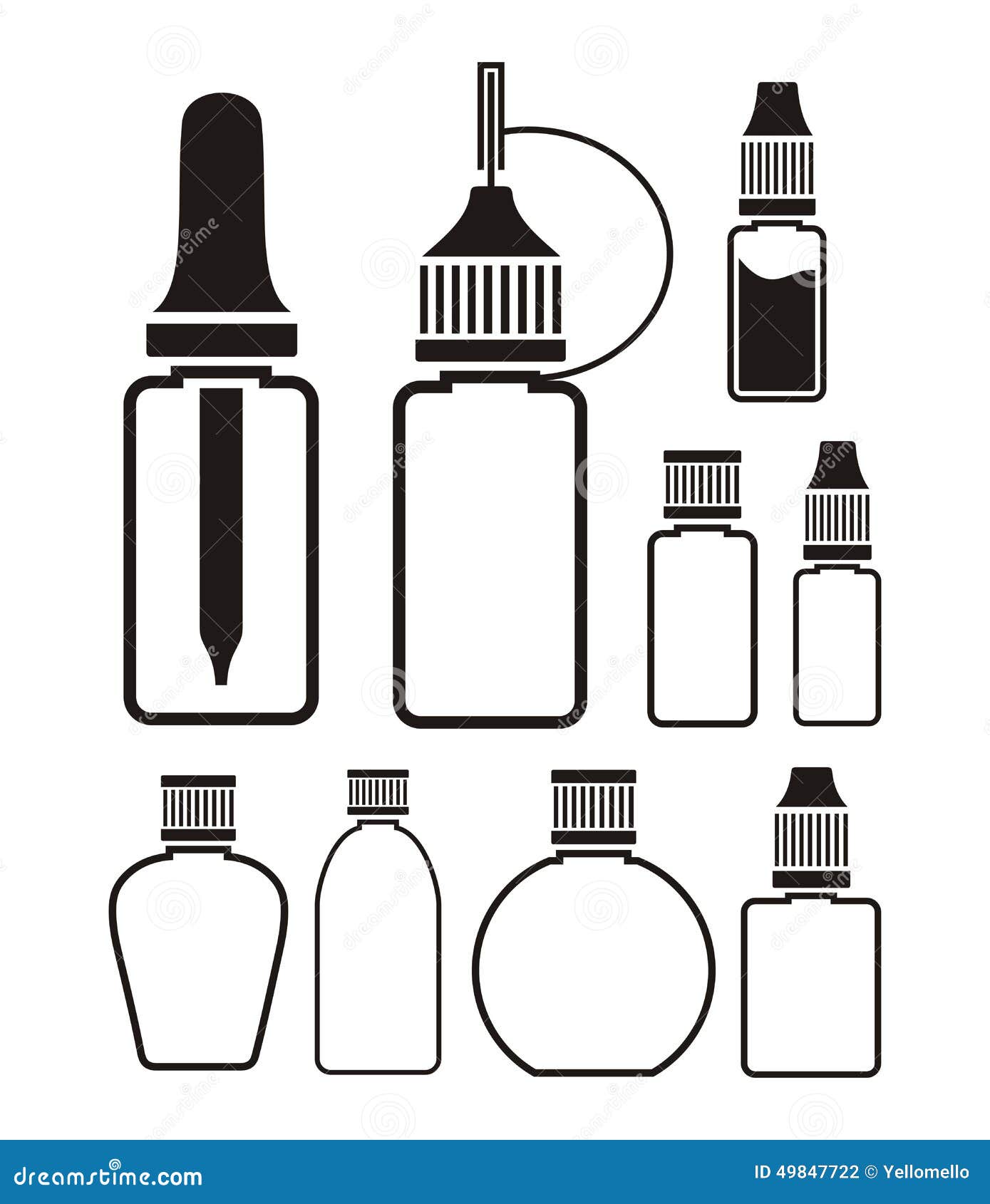 Liquid bottle - icon sets stock vector. Illustration of drink - 49847722