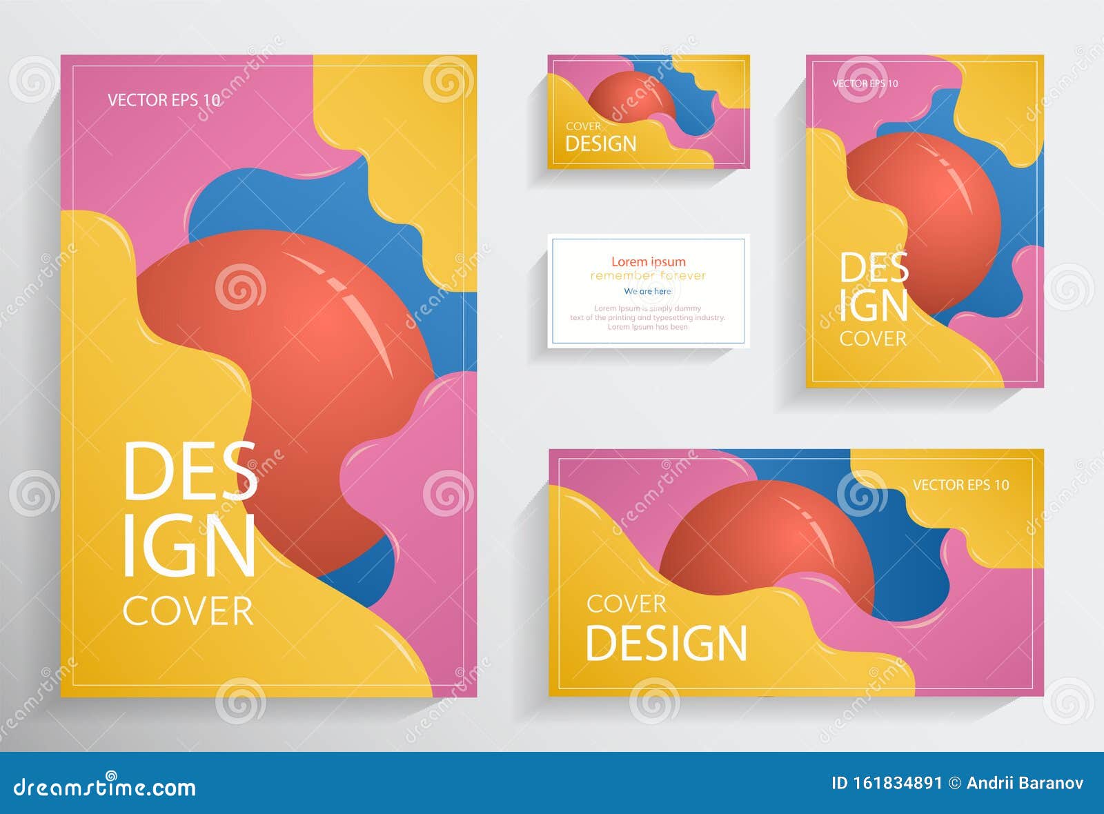 Liquid Bright Brochure Design with Gradient Stock Vector - Illustration ...
