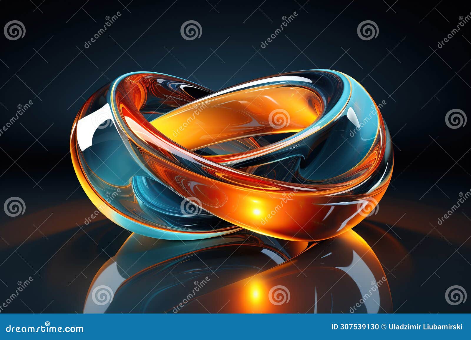 Liquid Bright Infinity Sign on a Dark Background. Generated by ...