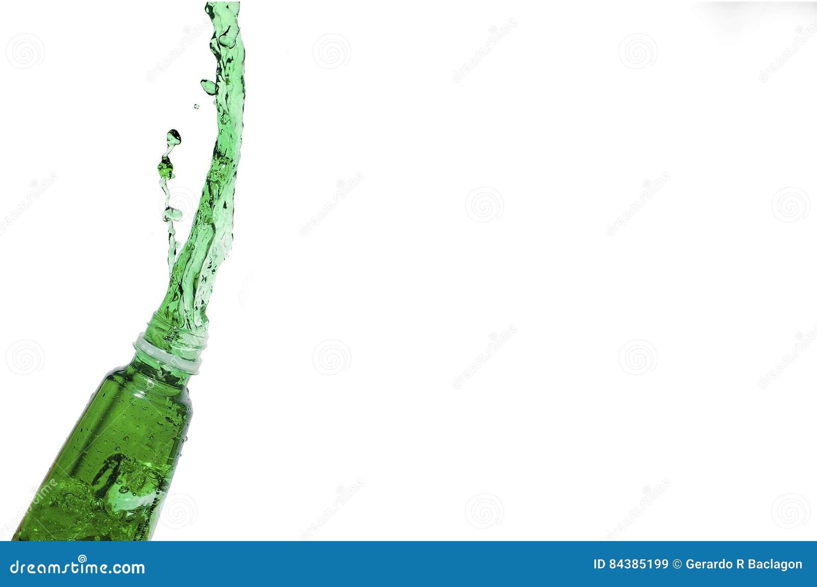 Liquid Bursting Out of a Water Bottle Stock Image - Image of party ...