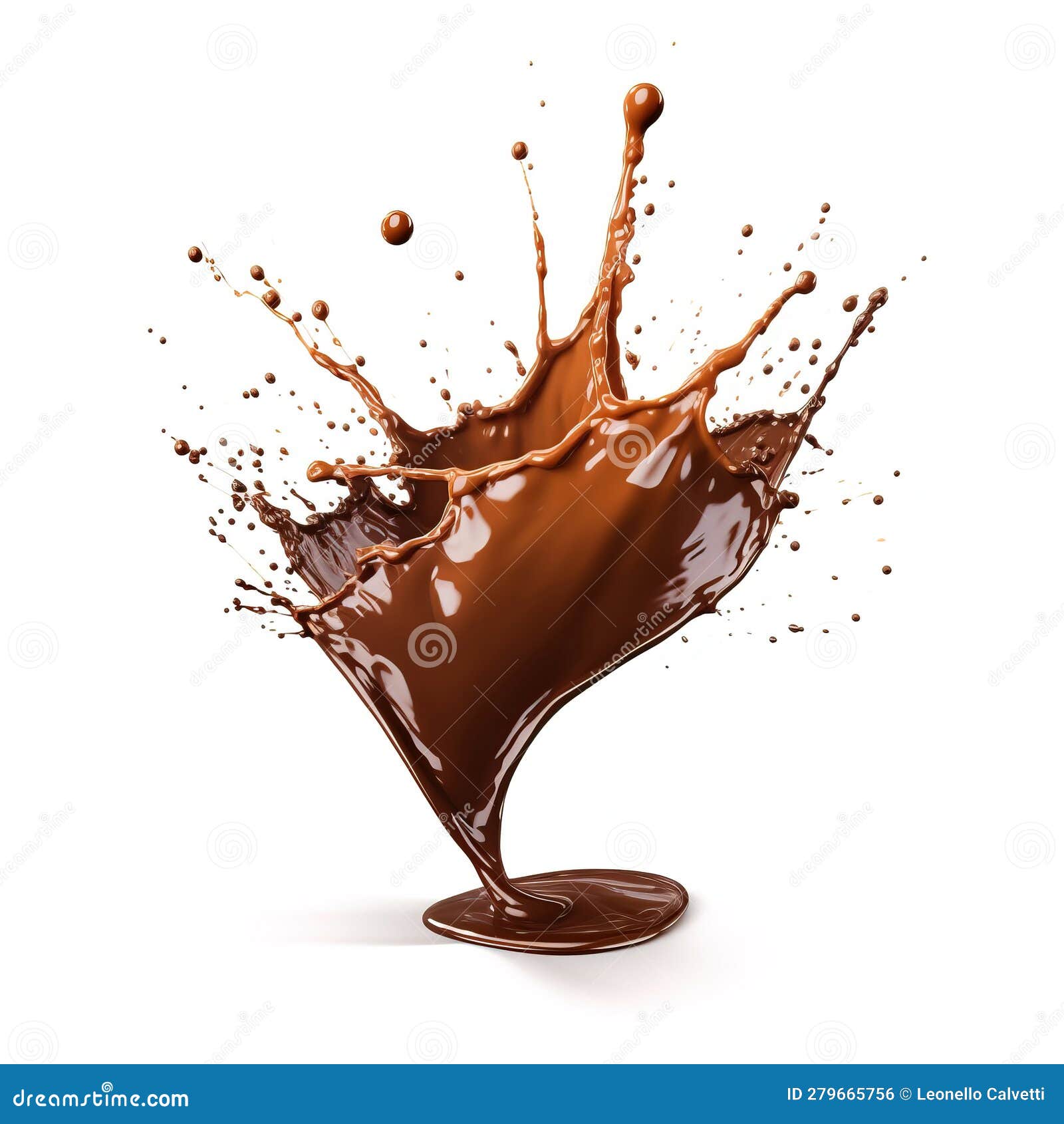 Liquid Chocolate Splash Forming from a Small Chocolate Pool ...