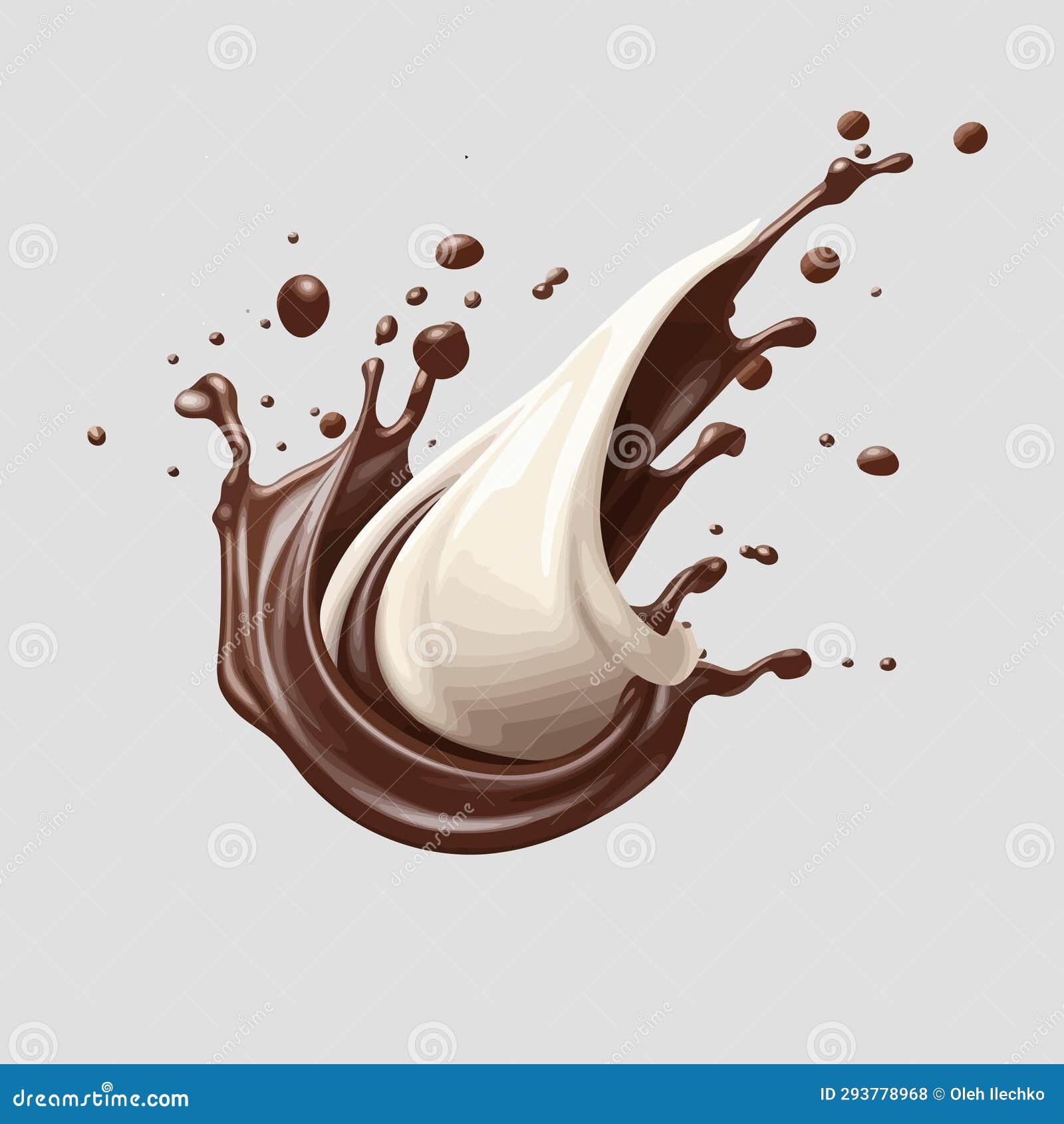 Liquid Chocolate Splash Vector Flat Isolated Illustration Stock Vector ...
