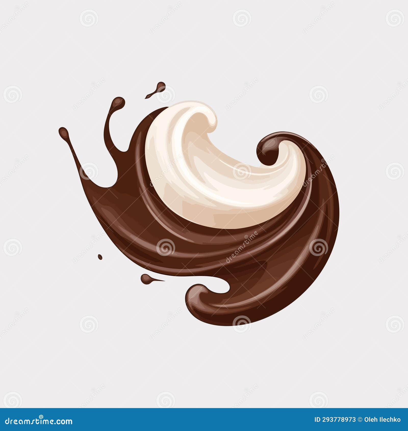 Liquid Chocolate Splash Vector Flat Isolated Illustration Stock Vector ...