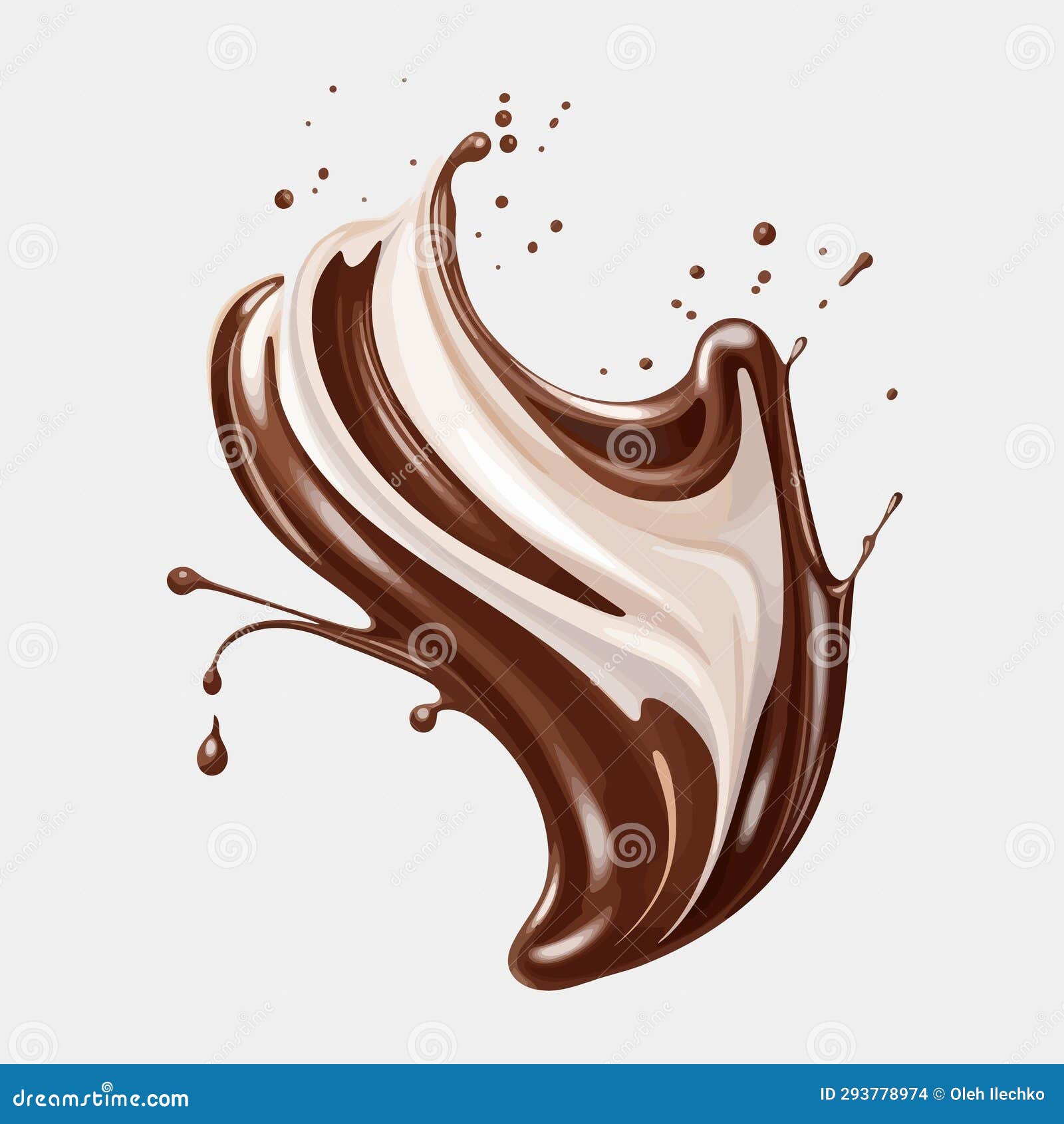 Liquid Chocolate Splash Vector Flat Isolated Illustration Stock Vector ...