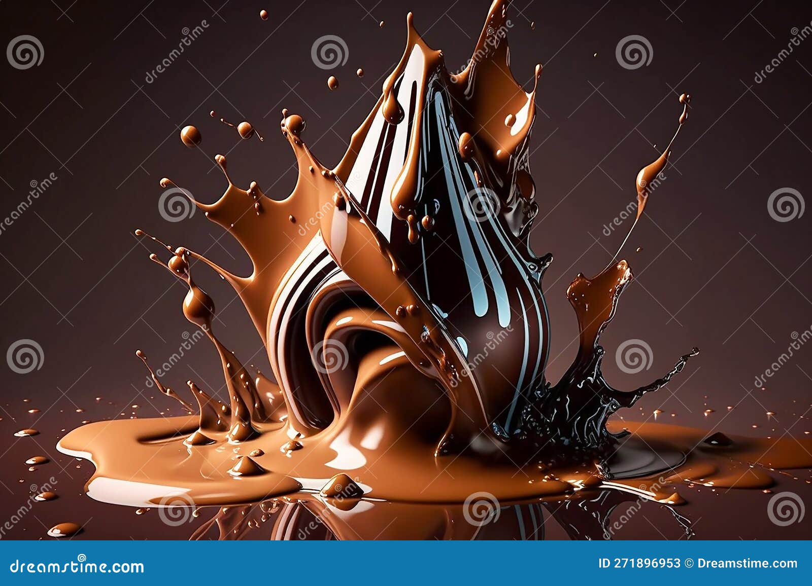 Liquid Chocolate, Splashes of Chocolate, Drips, Drops of Chocolate ...