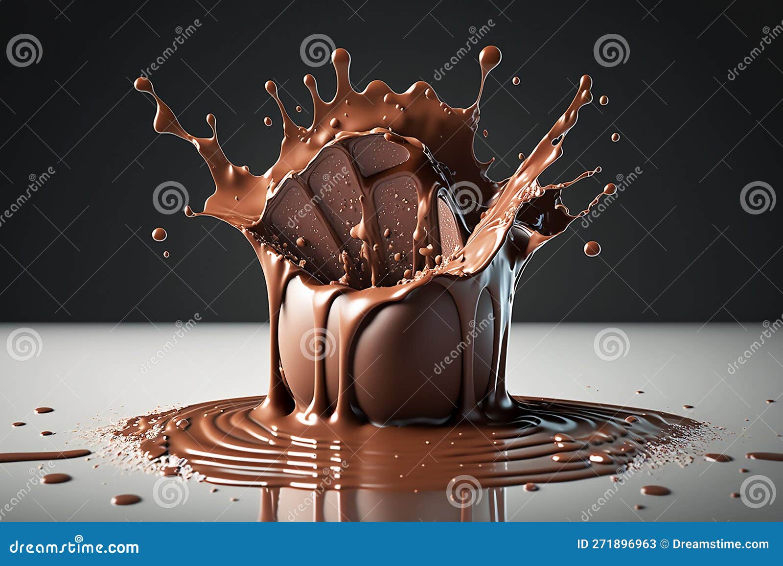 Liquid Chocolate, Splashes of Chocolate, Drips, Drops of Chocolate ...