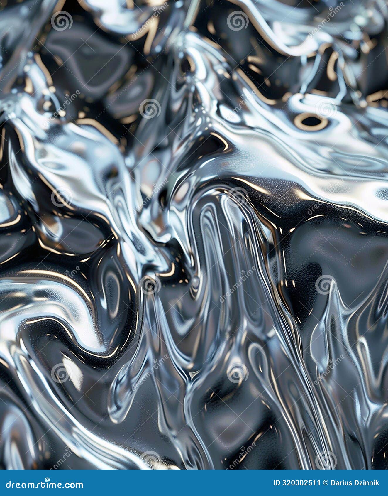 Liquid Chrome Background. AI Generative Stock Illustration ...