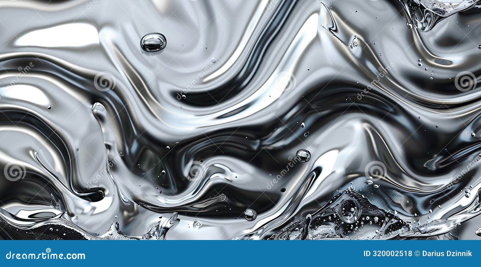 Liquid Chrome Background. AI Generative Stock Illustration ...