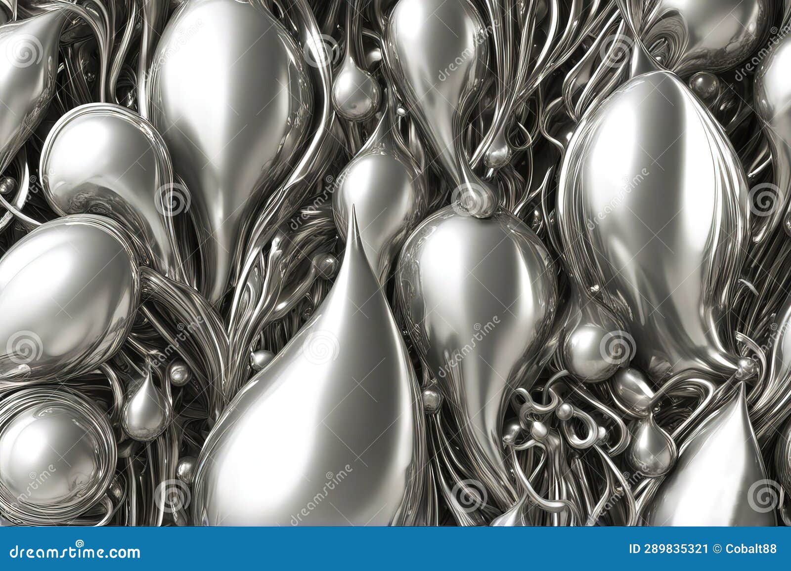 Liquid Chrome Waves Background, Shiny And Lustrous Metal Pattern ...