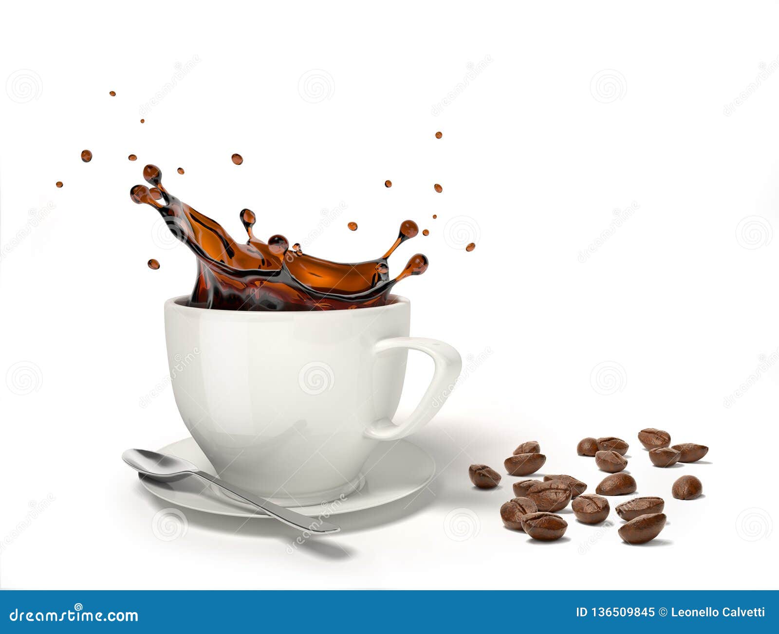 Coffee Splash Flat Cartoon Illustration | CartoonDealer.com #230704542