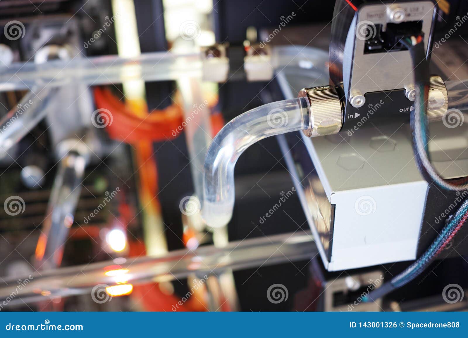 Liquid Colling System of High Performance Workstation Background Stock ...