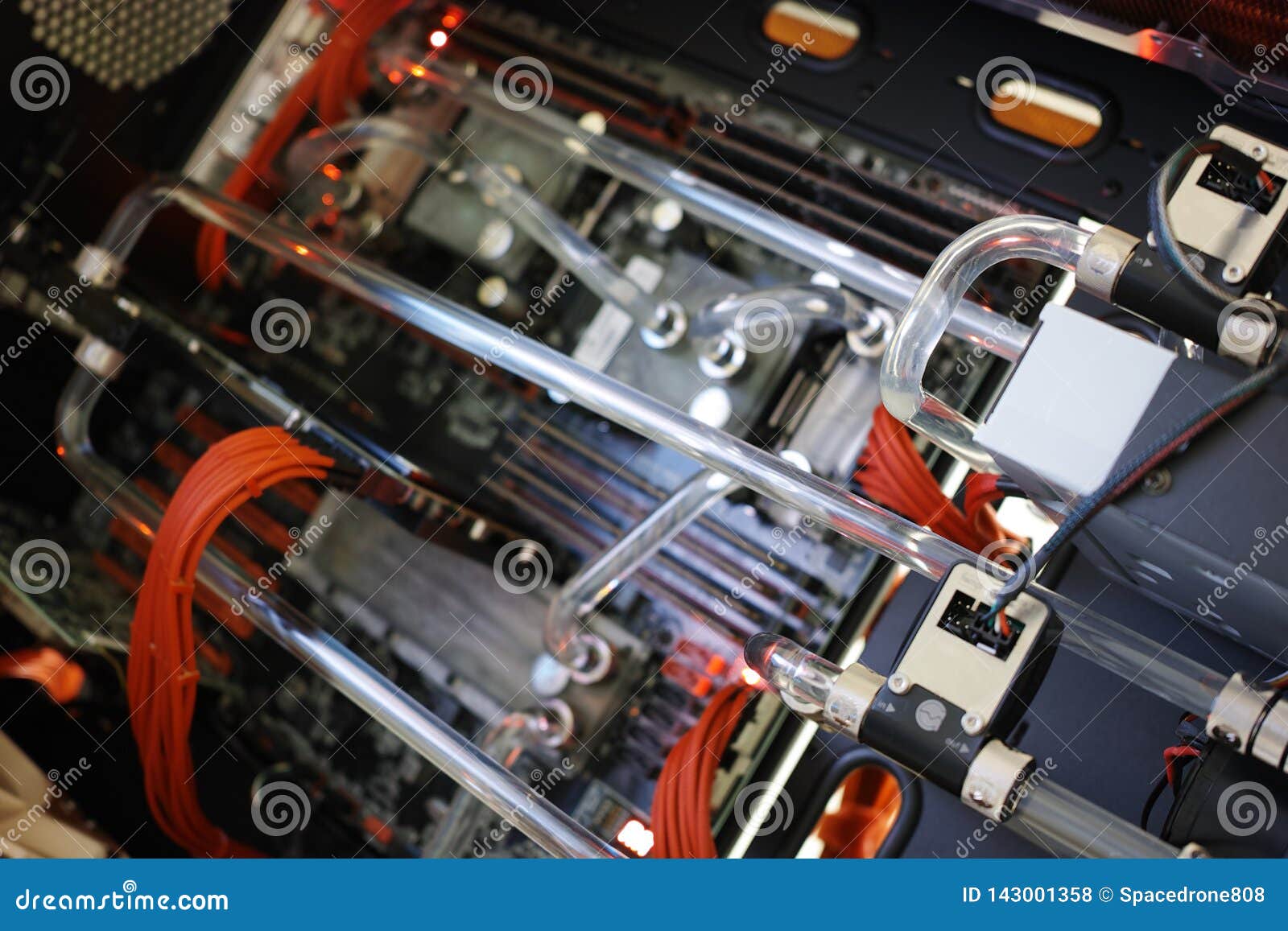 Liquid Colling System of High Performance Workstation Background Stock ...