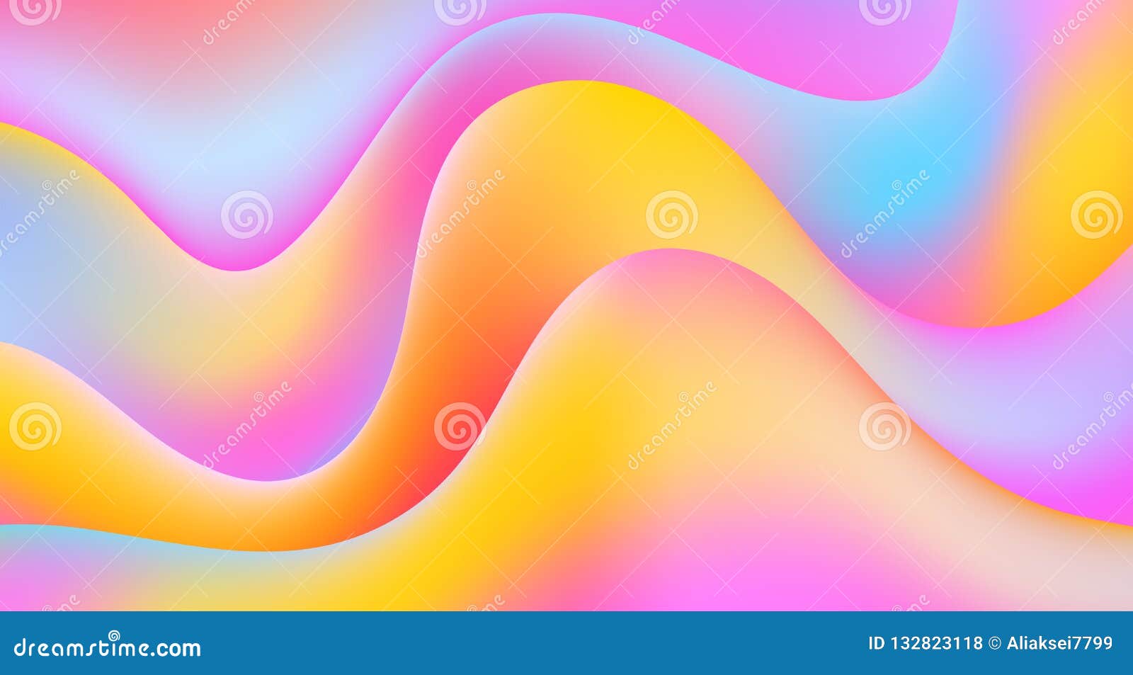 Liquid Color Abstract Fluid Shapes Halftone, Dotted And Stripe Pattern ...