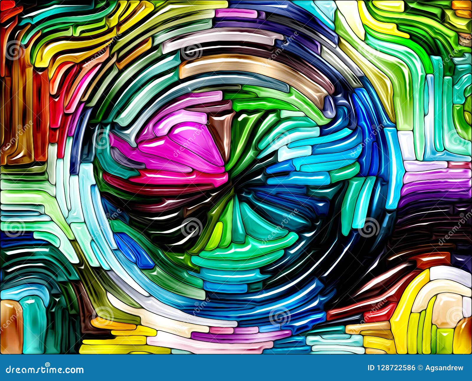 Visualization of Fused Colors Stock Illustration - Illustration of ...