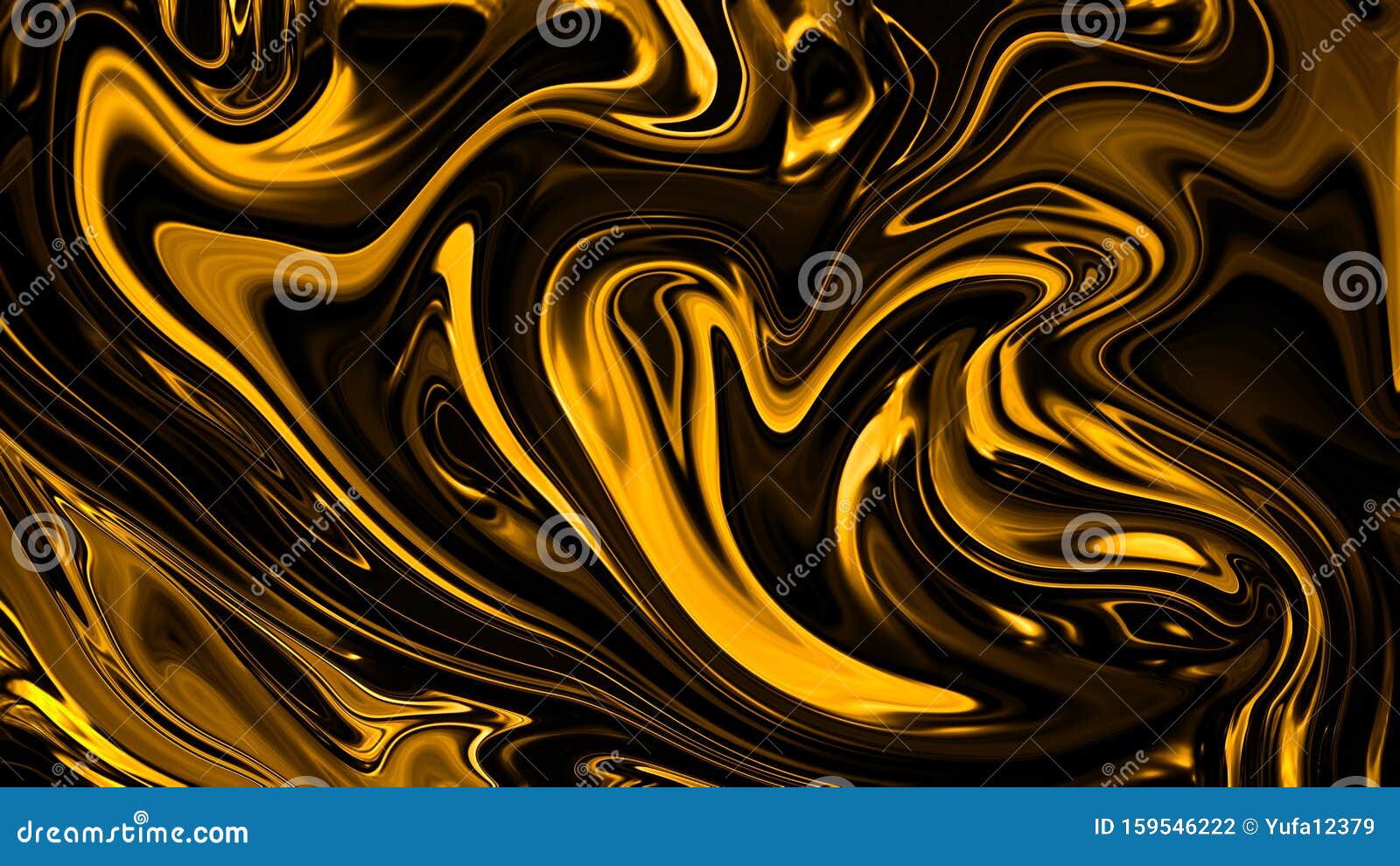 Liquid Colorful Wave Texture Background. Yellow Pattern for Design ...