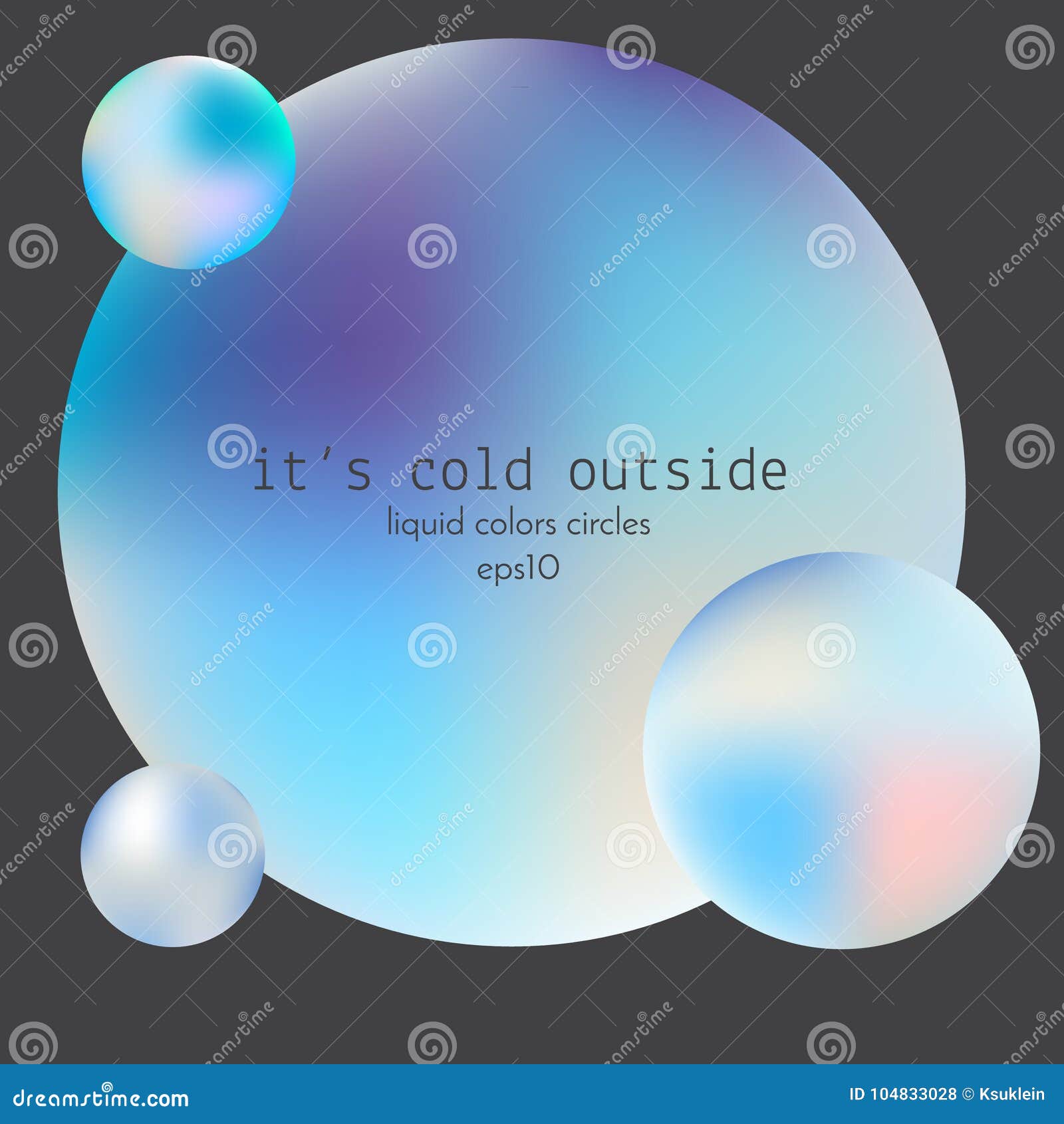 Liquid Colors Glowing Circles. Decorative Design Elements Stock Vector ...