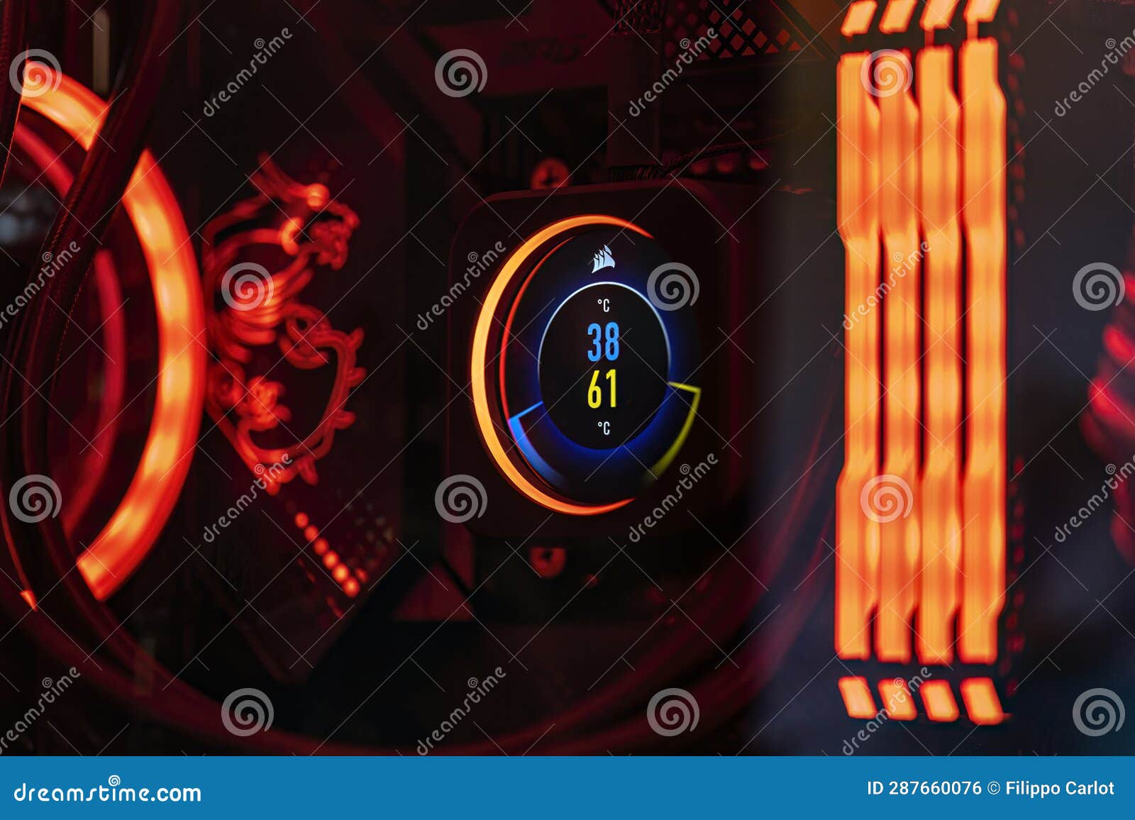 Liquid Cooling in High-End Gaming PC Editorial Photo - Image of ...