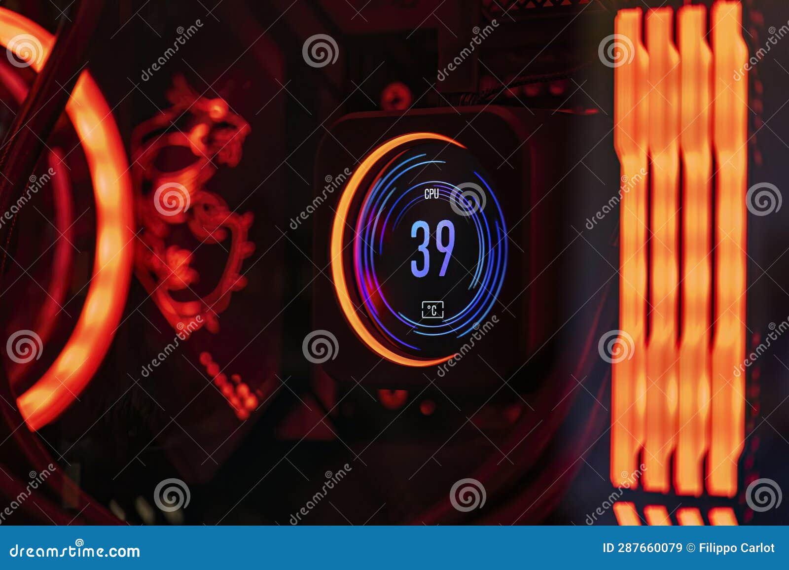 Liquid Cooling in High-End Gaming PC Editorial Stock Image - Image of ...