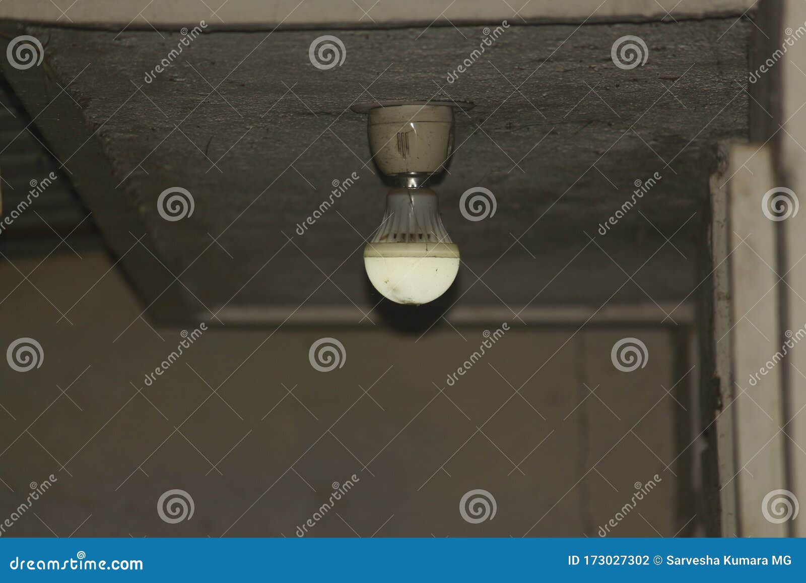 A Liquid Crystal Diode Bulb is Captured in the Night Vision Mode ...