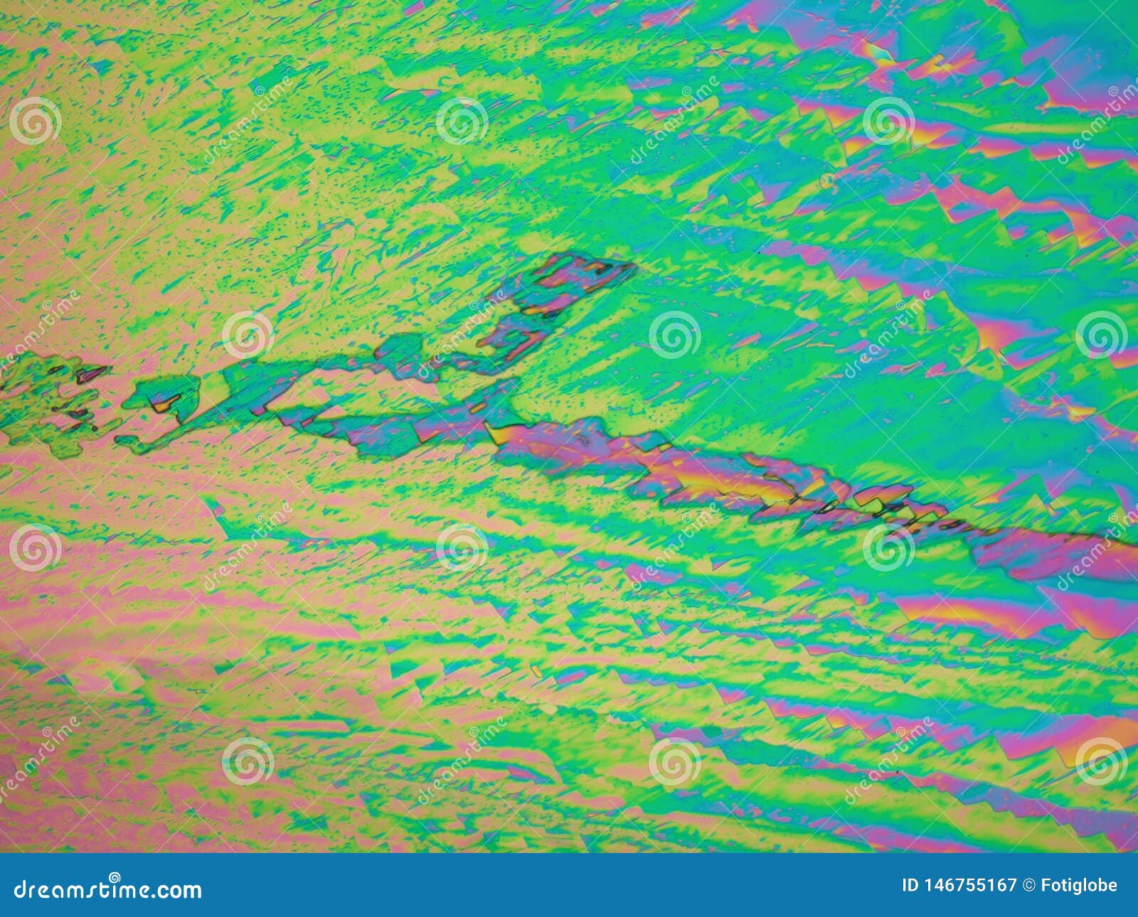 Liquid Crystal Under Polarized Light Microscope Stock Image - Image of ...