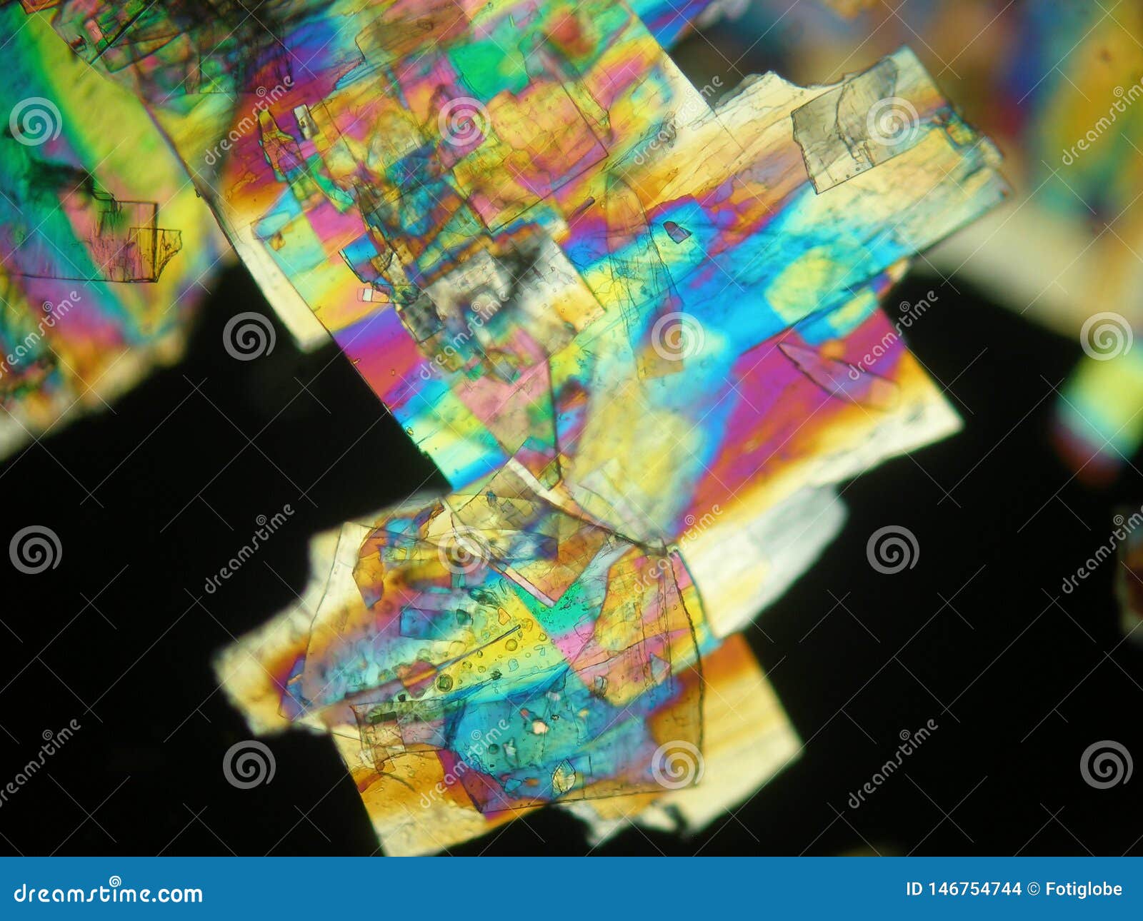 Liquid Crystal Under Polarized Light Microscope Stock Photo - Image of ...