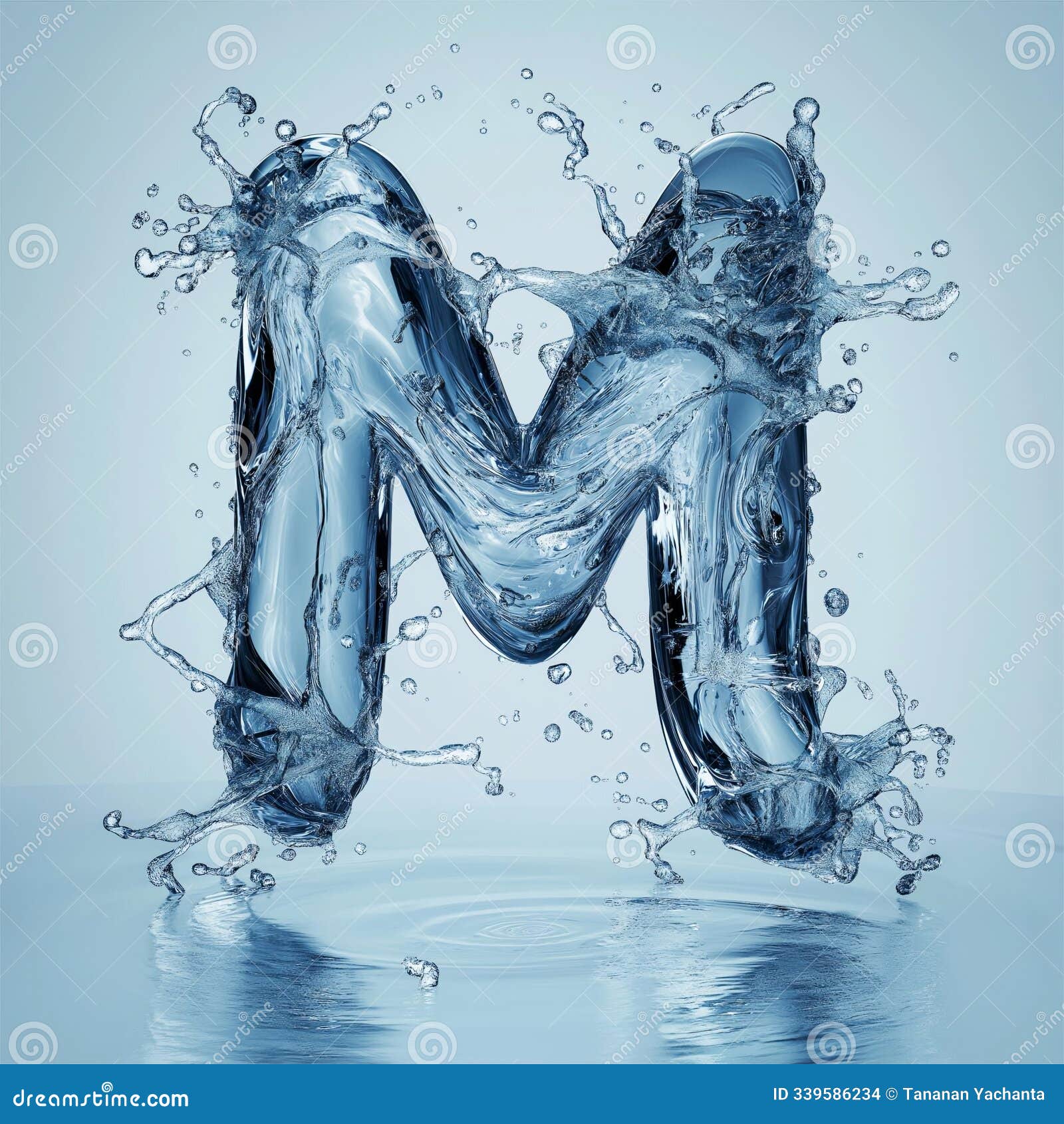 Liquid 3d Font Made of Water Splash Stock Photo - Image of liquid ...