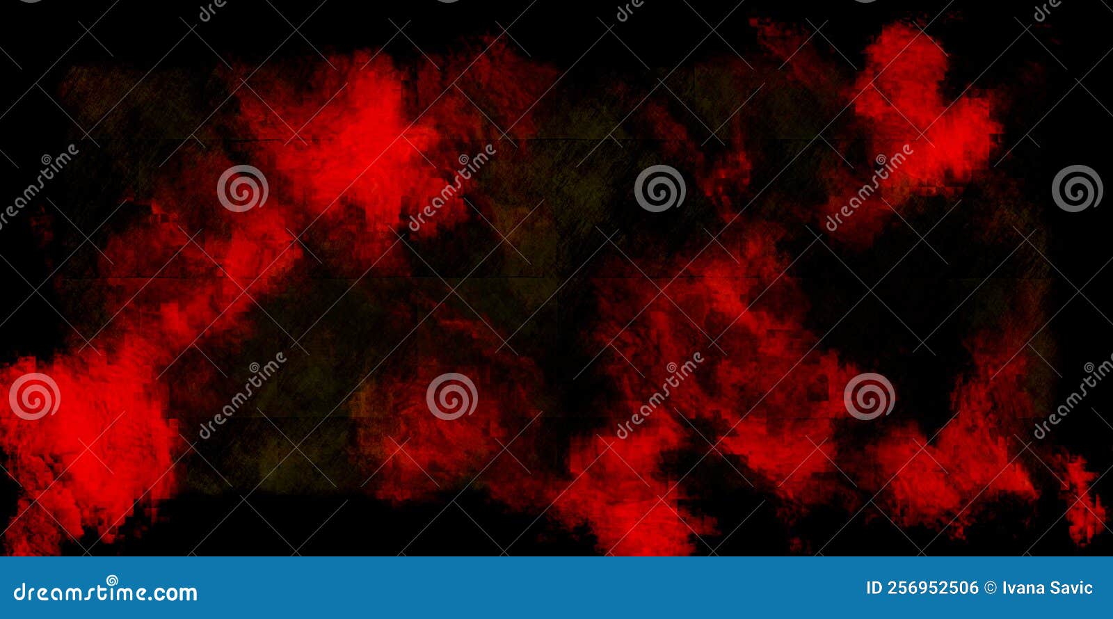 Liquid Dark Abstract Watercolor Hell Mist with Cube Mosaic or Falling ...