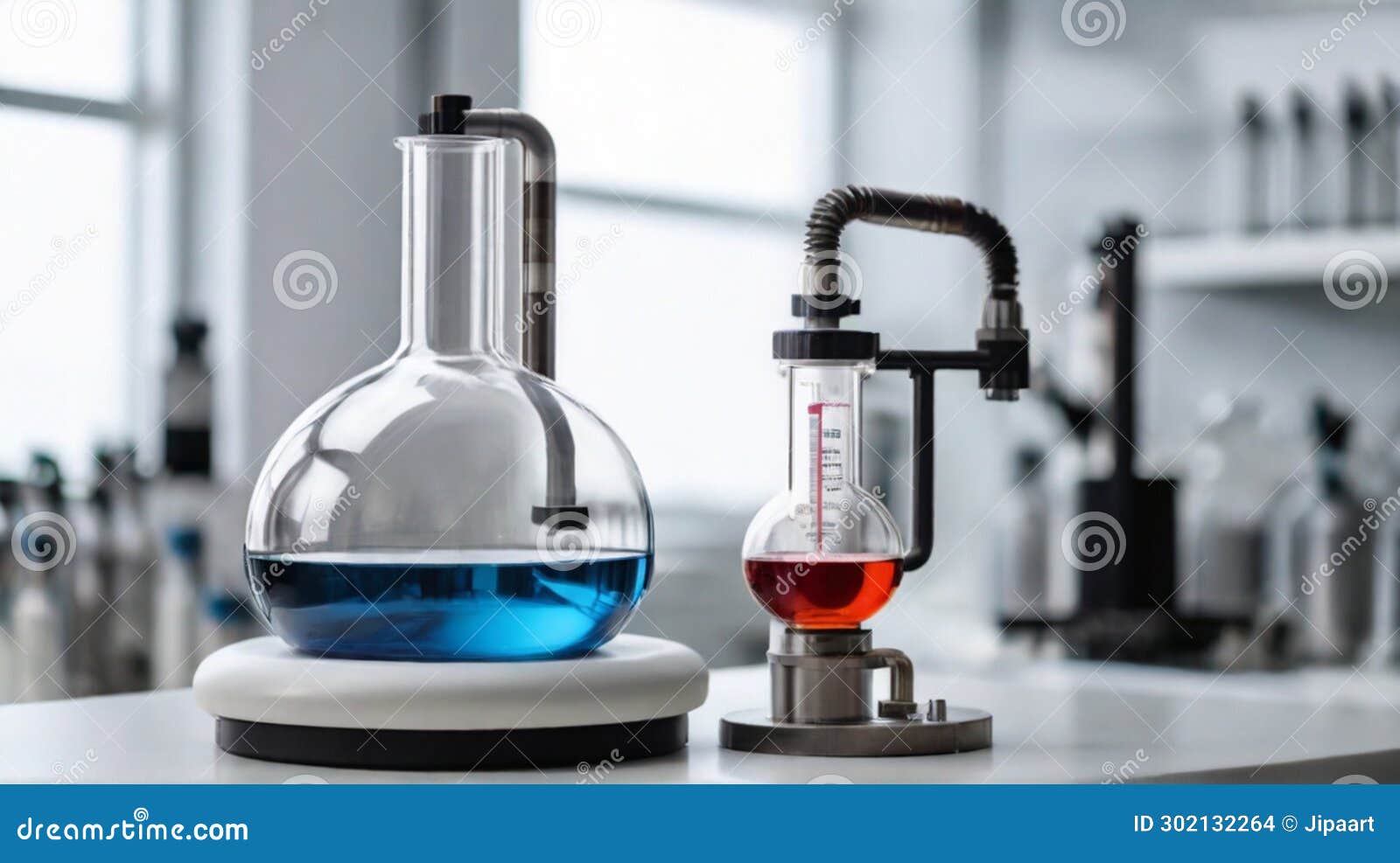 Liquid Distillation Process in Boiling Stock Illustration ...