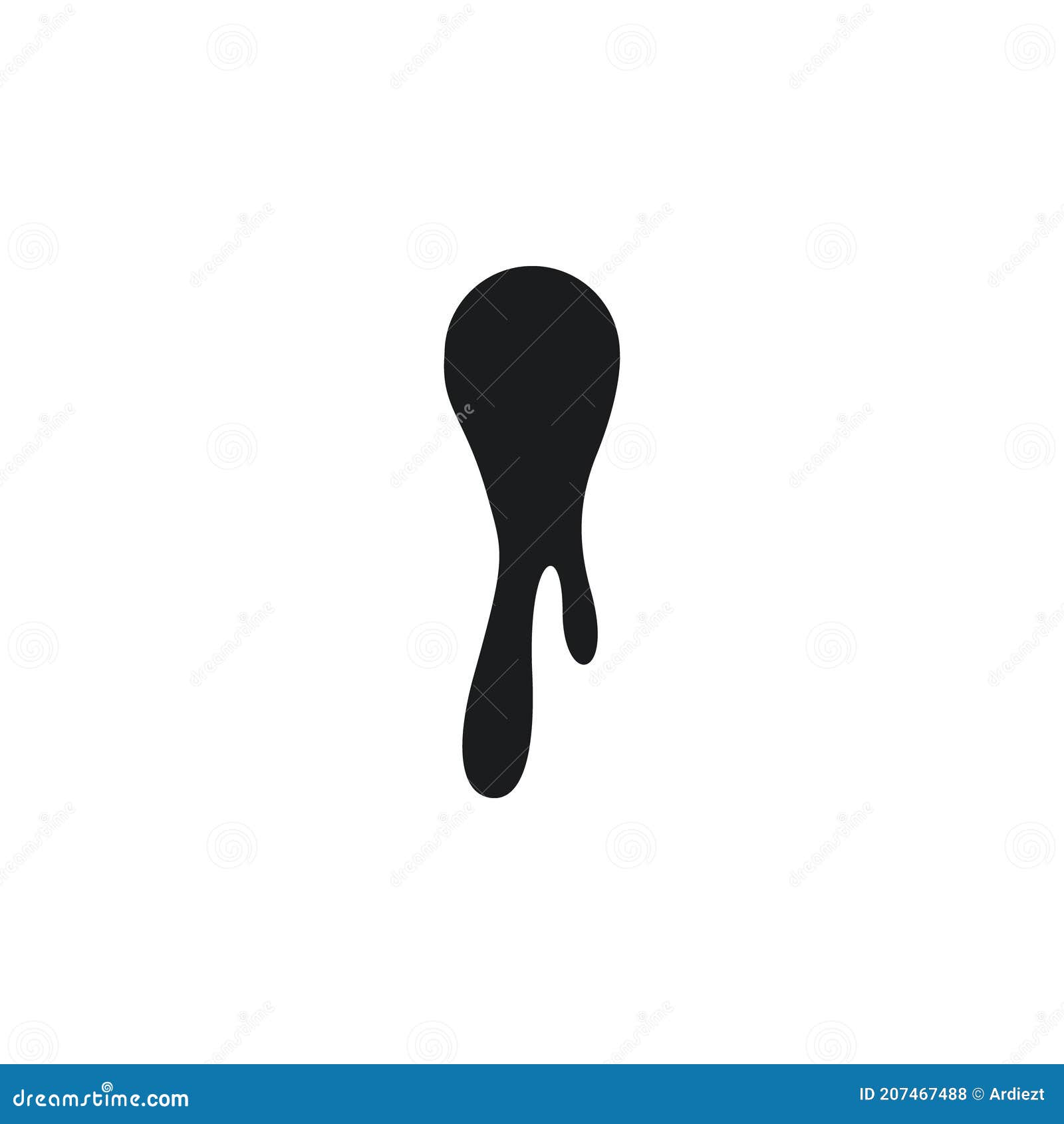 Liquid Dripping Icon Vector Illustration Stock Vector - Illustration of ...